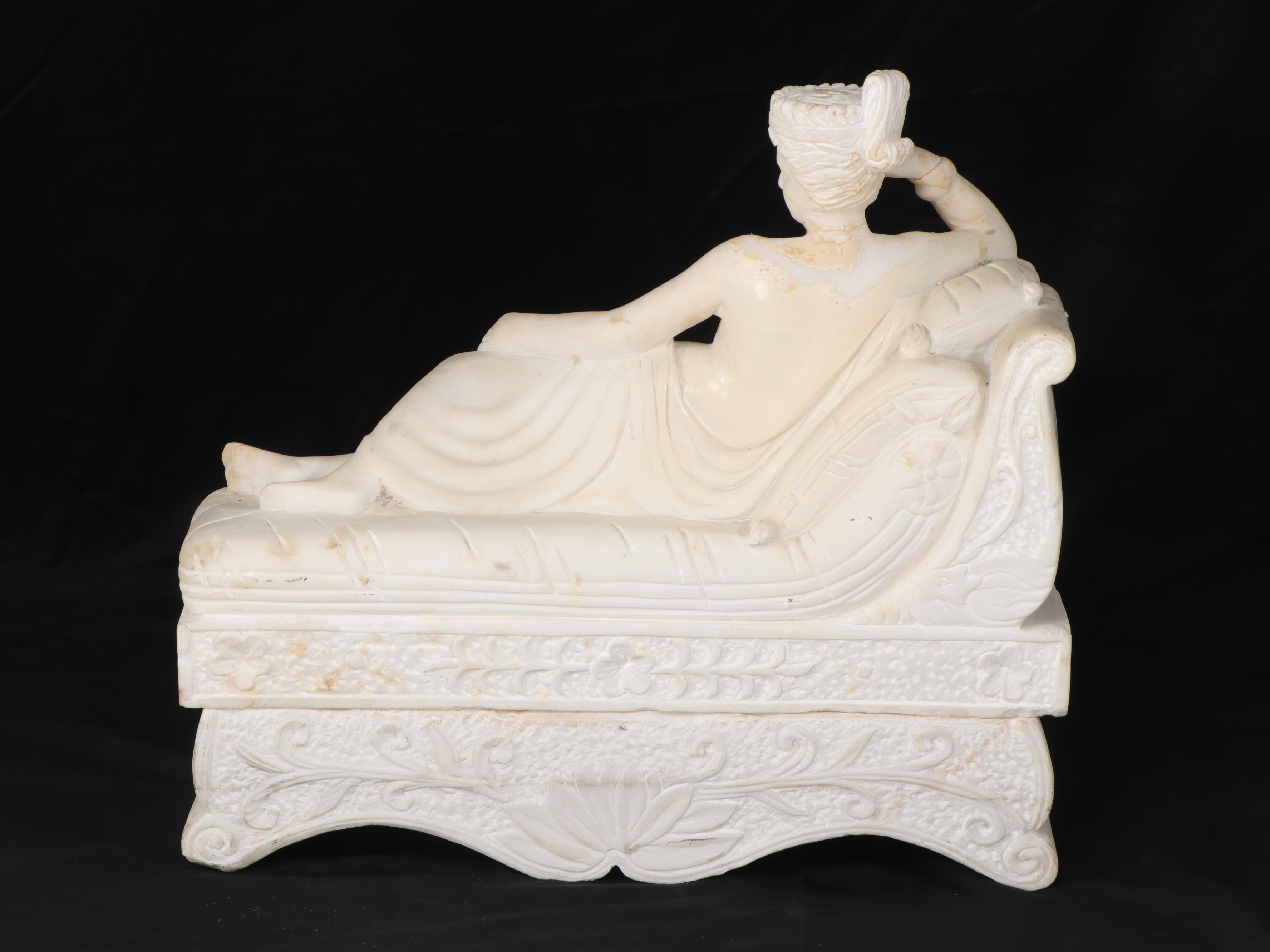 M. Passini Bonded Stone Sculpture after "Venus Victrix" by Antonio ...