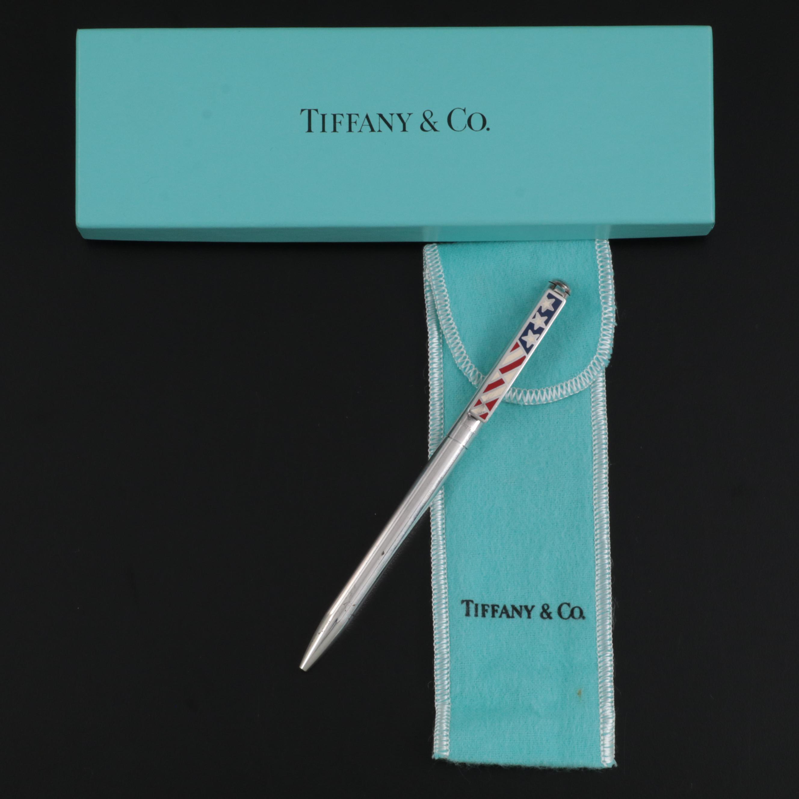 Tiffany & Co. Sterling Silver American Flag Retractable Ballpoint Pen ...