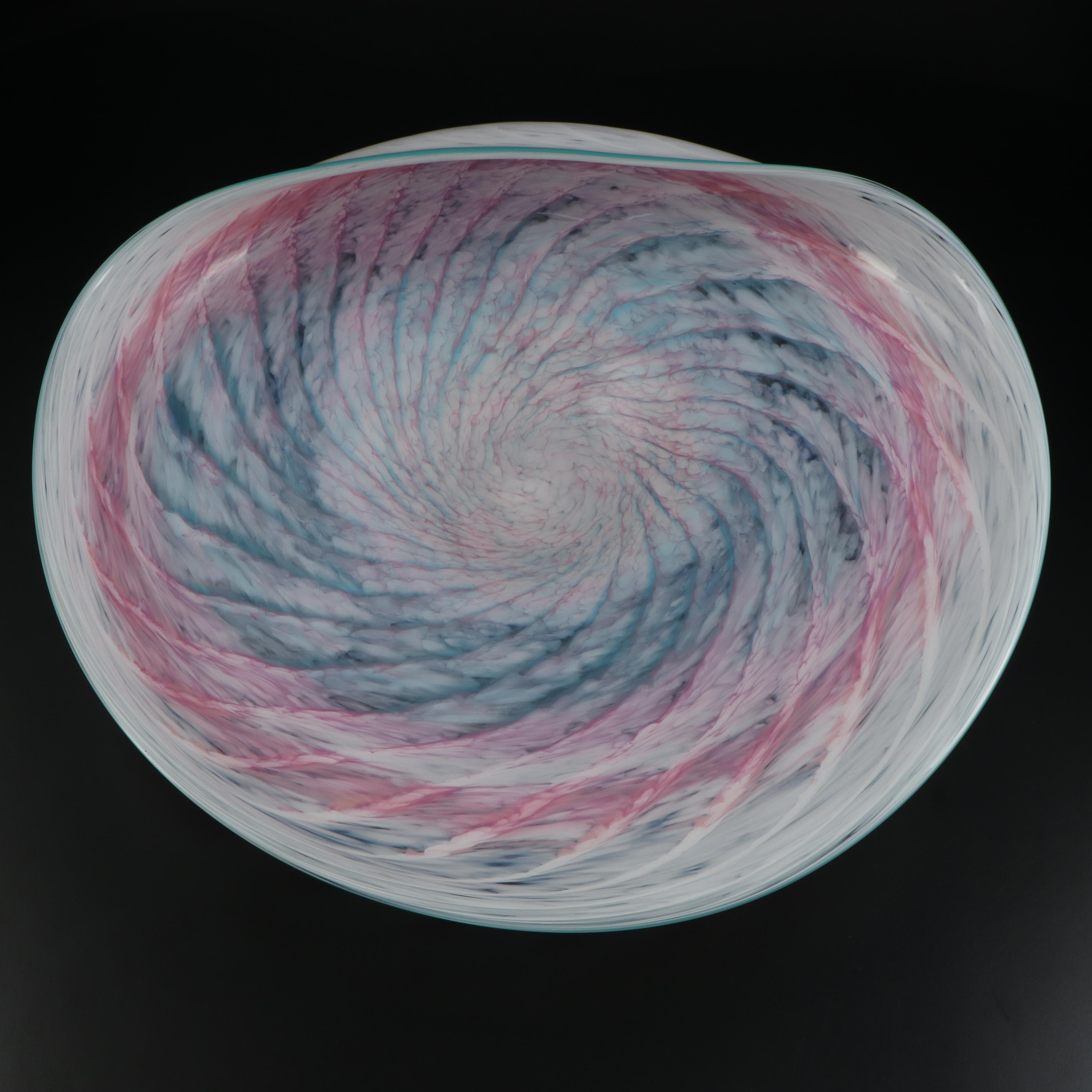 Cliff Goodman Polychrome Abstract Freeform Studio Art Glass Centerpiece ...