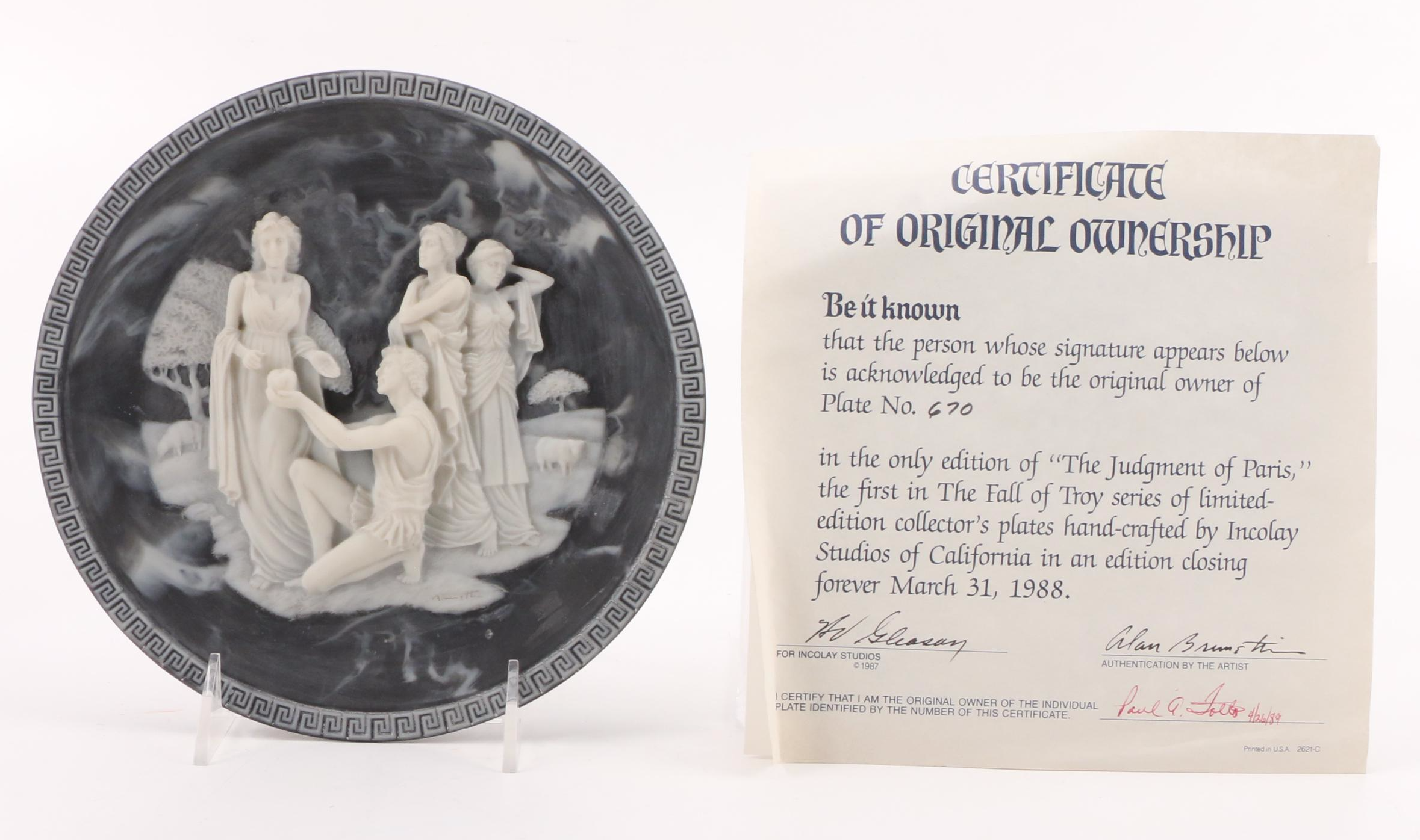 Incolay Studios "The Judgement of Paris" and Other Plates | EBTH