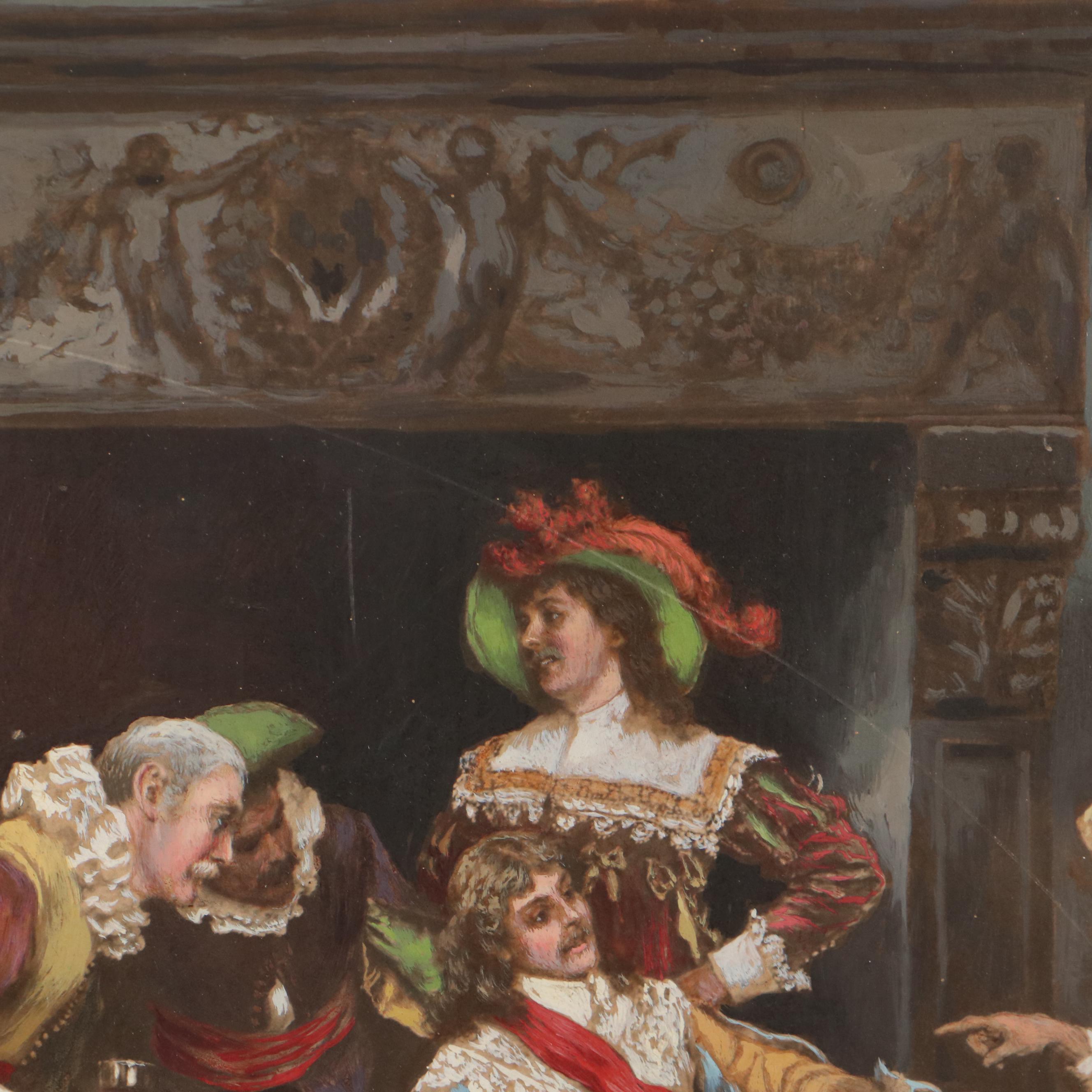 Oil Painting After Francesco Vinea "Good Health and Good Fortune" | EBTH