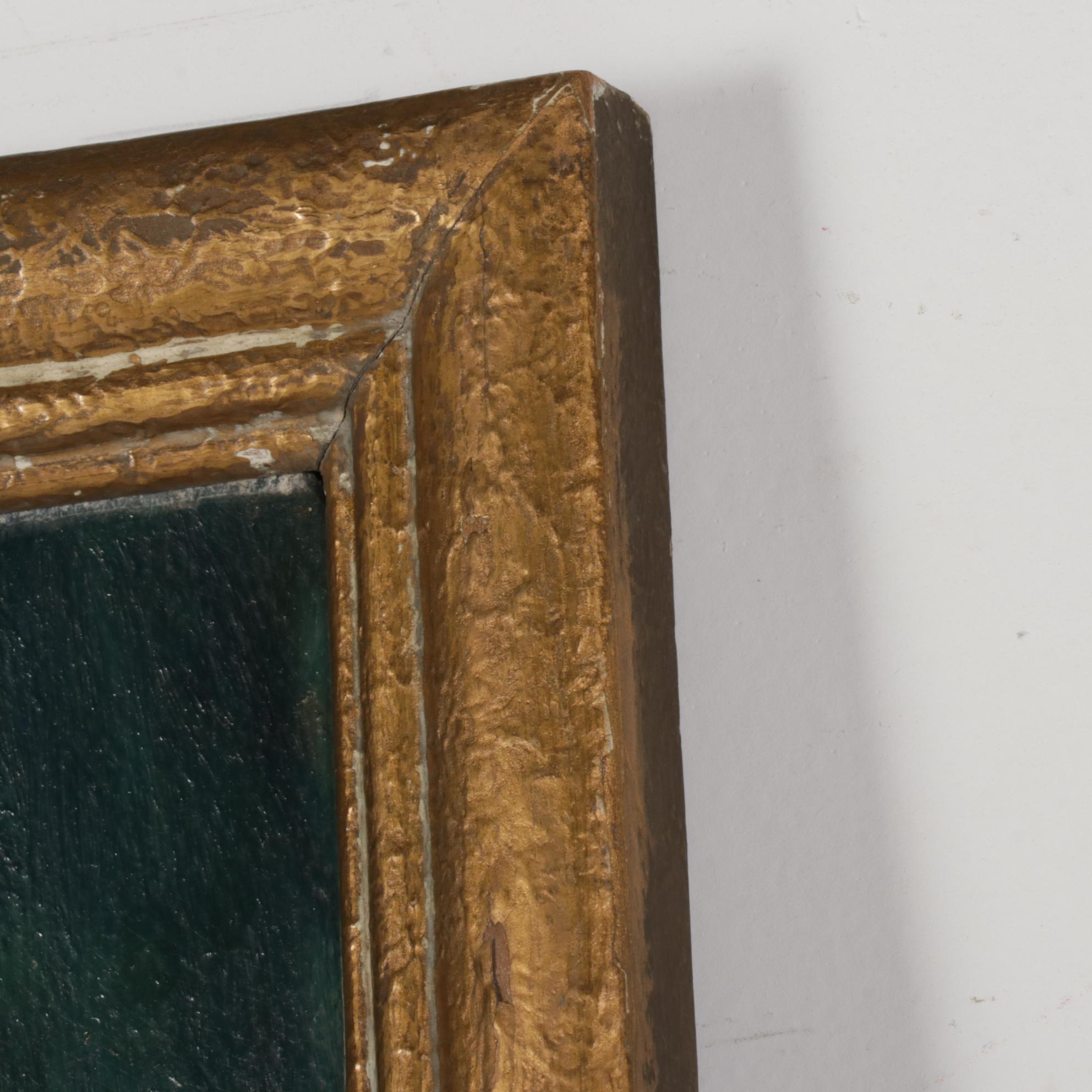 Leon Lippert Oil Painting of Woman Standing at Mirror, Early 20th ...