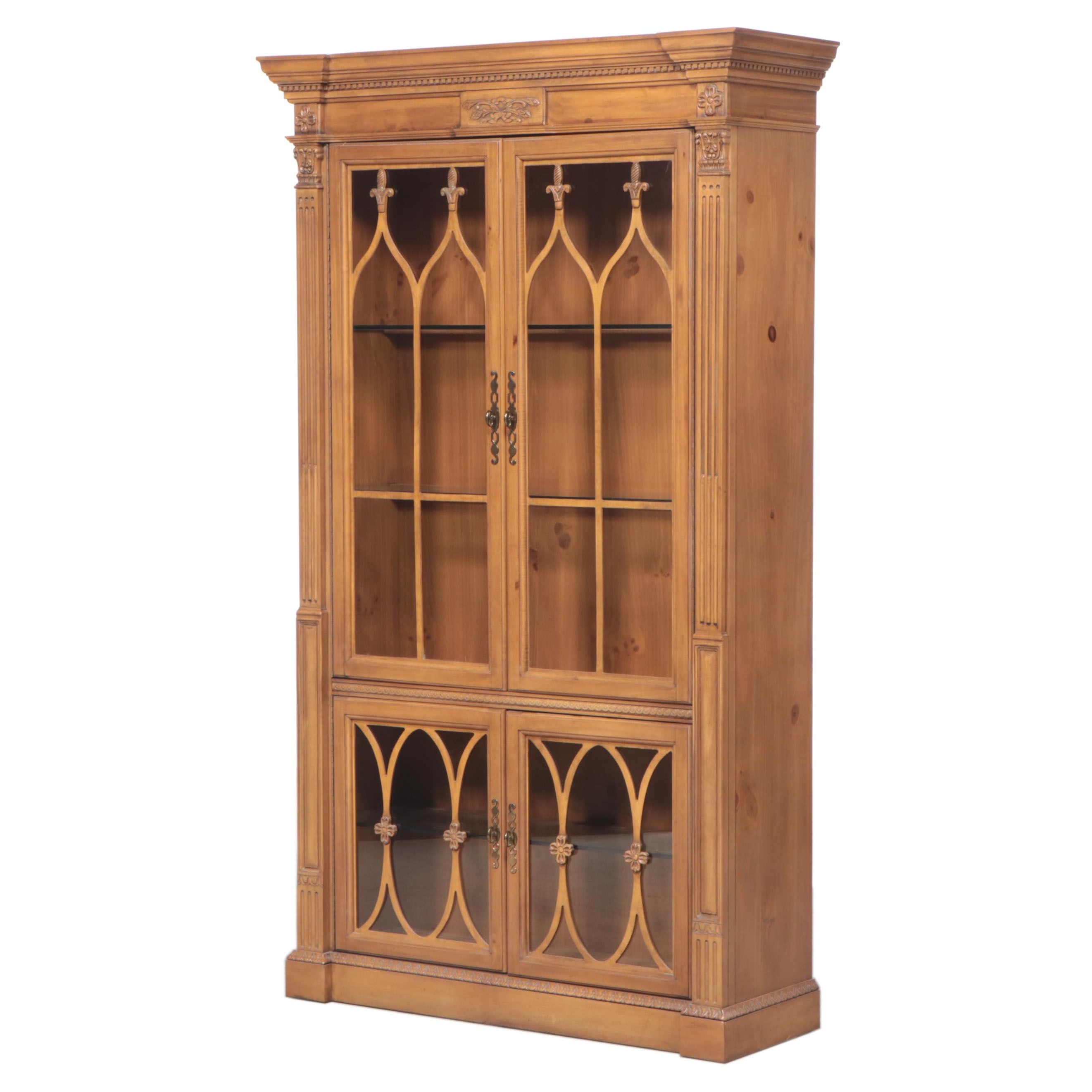 Bernhardt Georgian Style Pine China Cabinet | EBTH