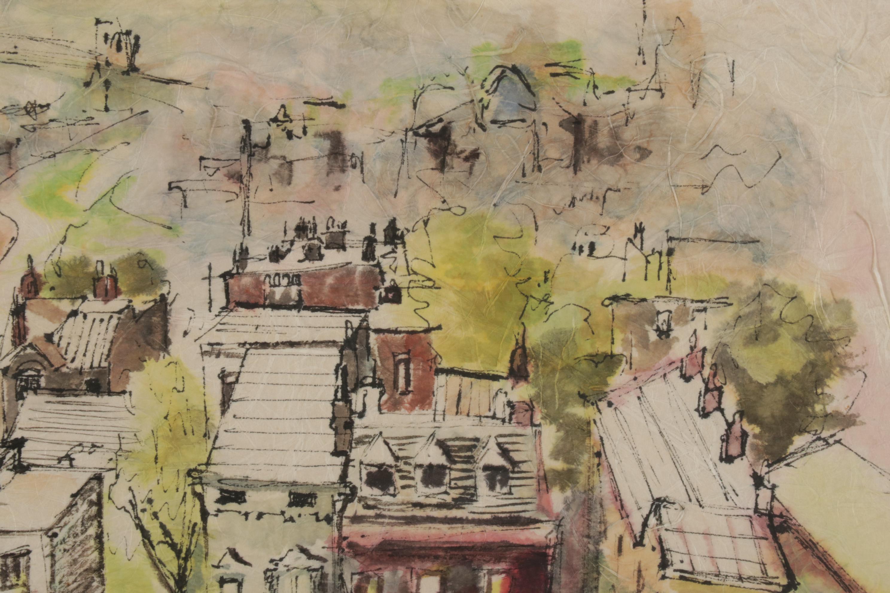 Helen Hyman View of Mount Adams Watercolor Painting, Mid to Late 20th ...