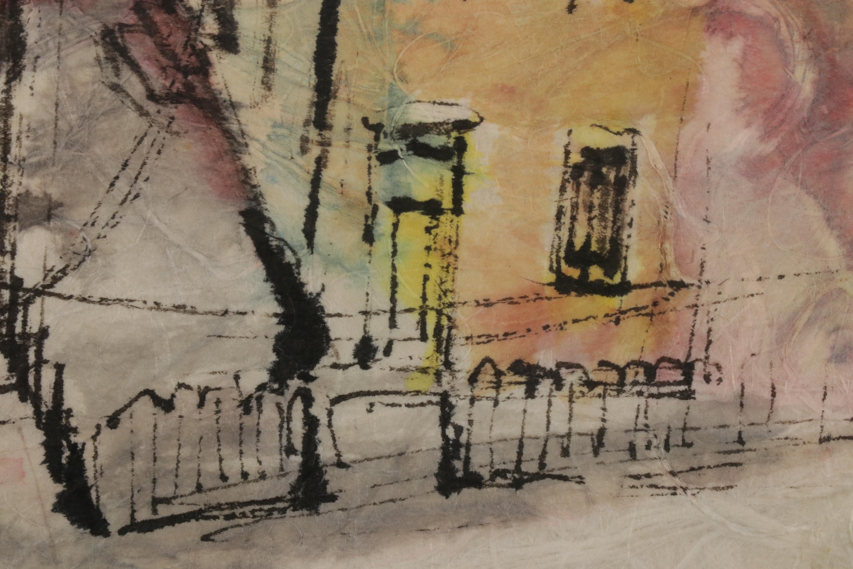 Helen Hyman View of Mount Adams Watercolor Painting, Mid to Late 20th ...