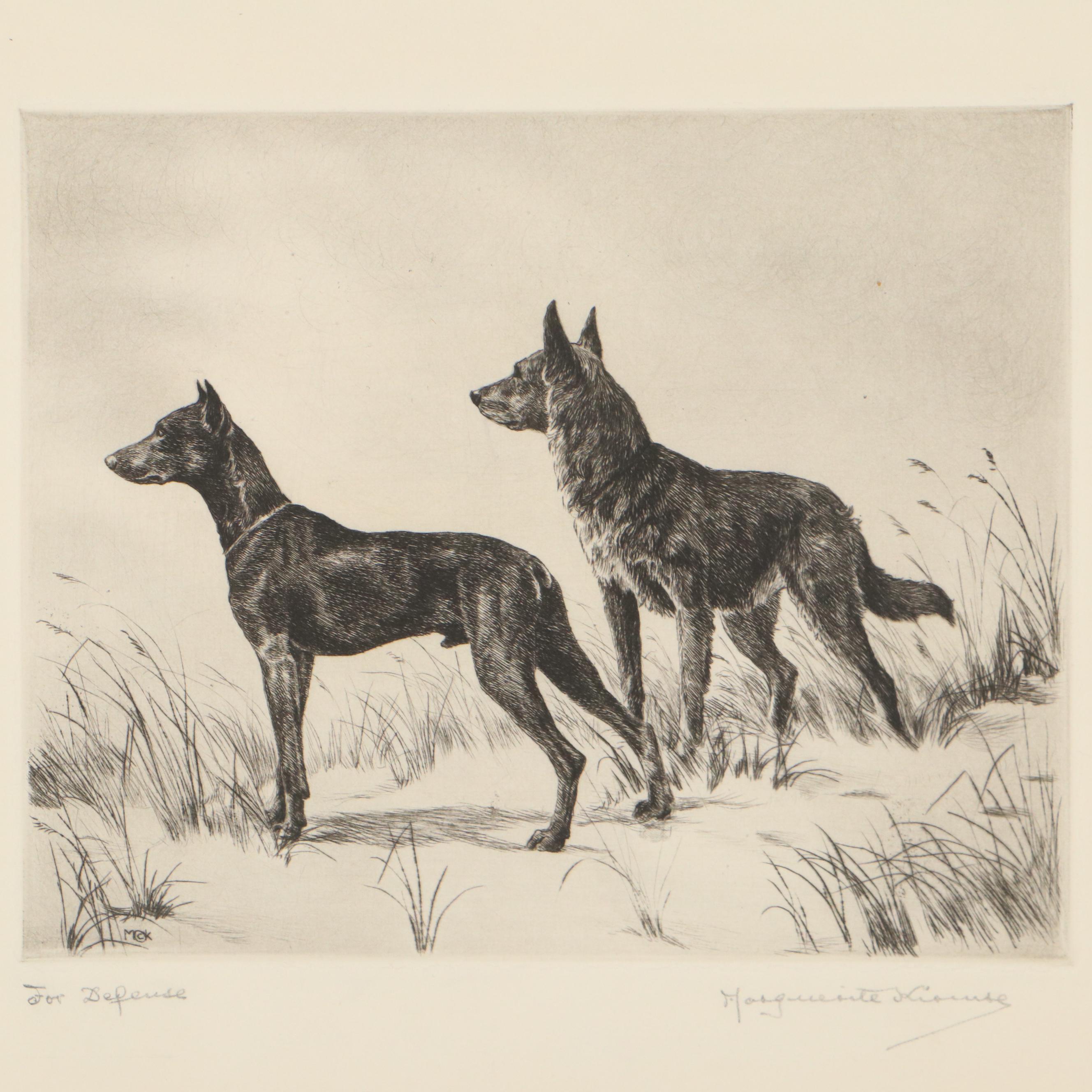 Marguerite Kirmse Etching "For Defense," 1944 | EBTH