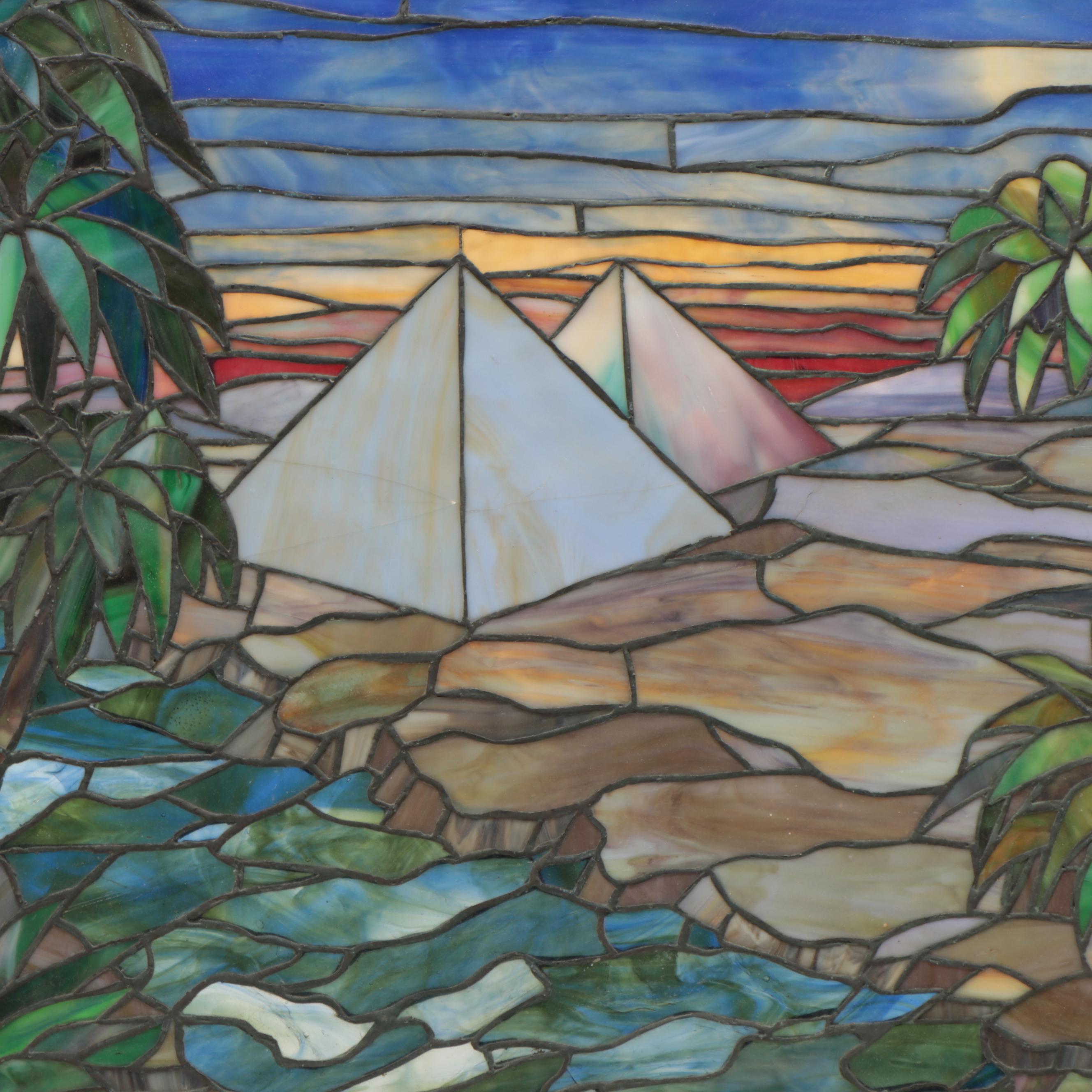 Stained Glass Window of the Egyptian Pyramids | EBTH
