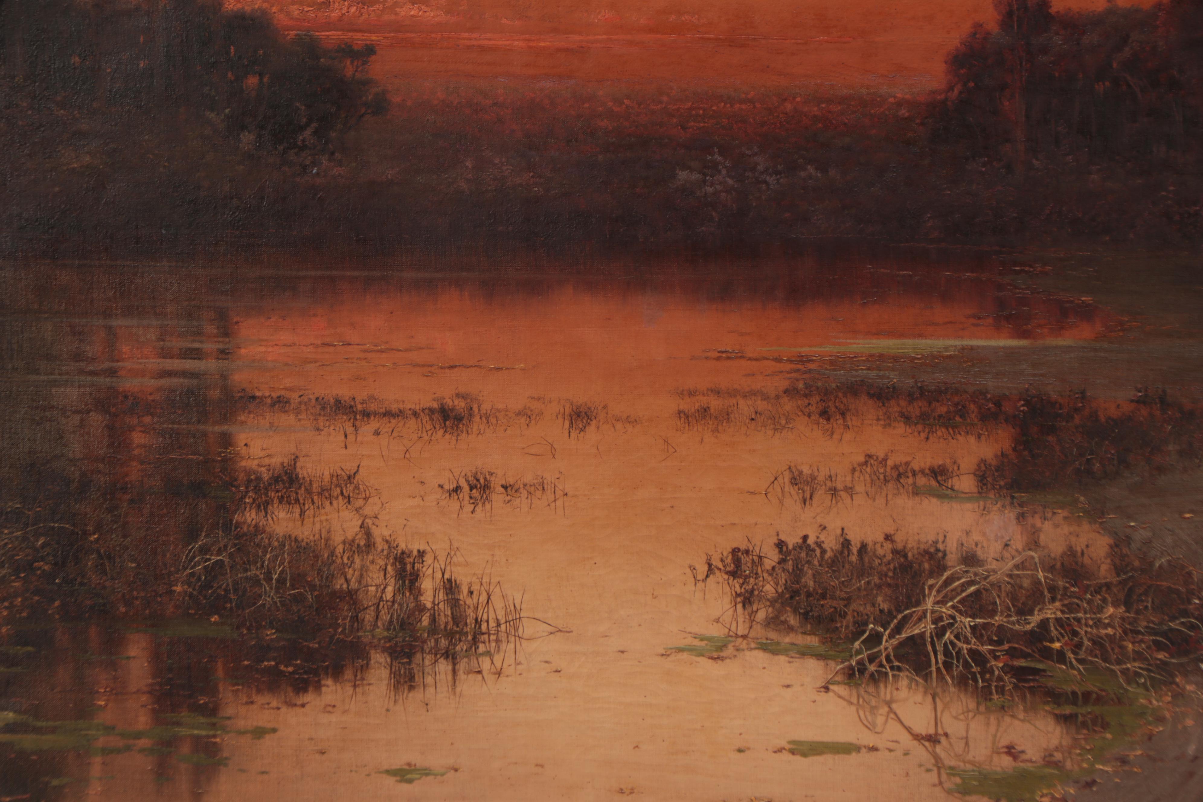 Enrique Serra y Auqué Oil Painting of the Pontine Marshes, Rome | EBTH