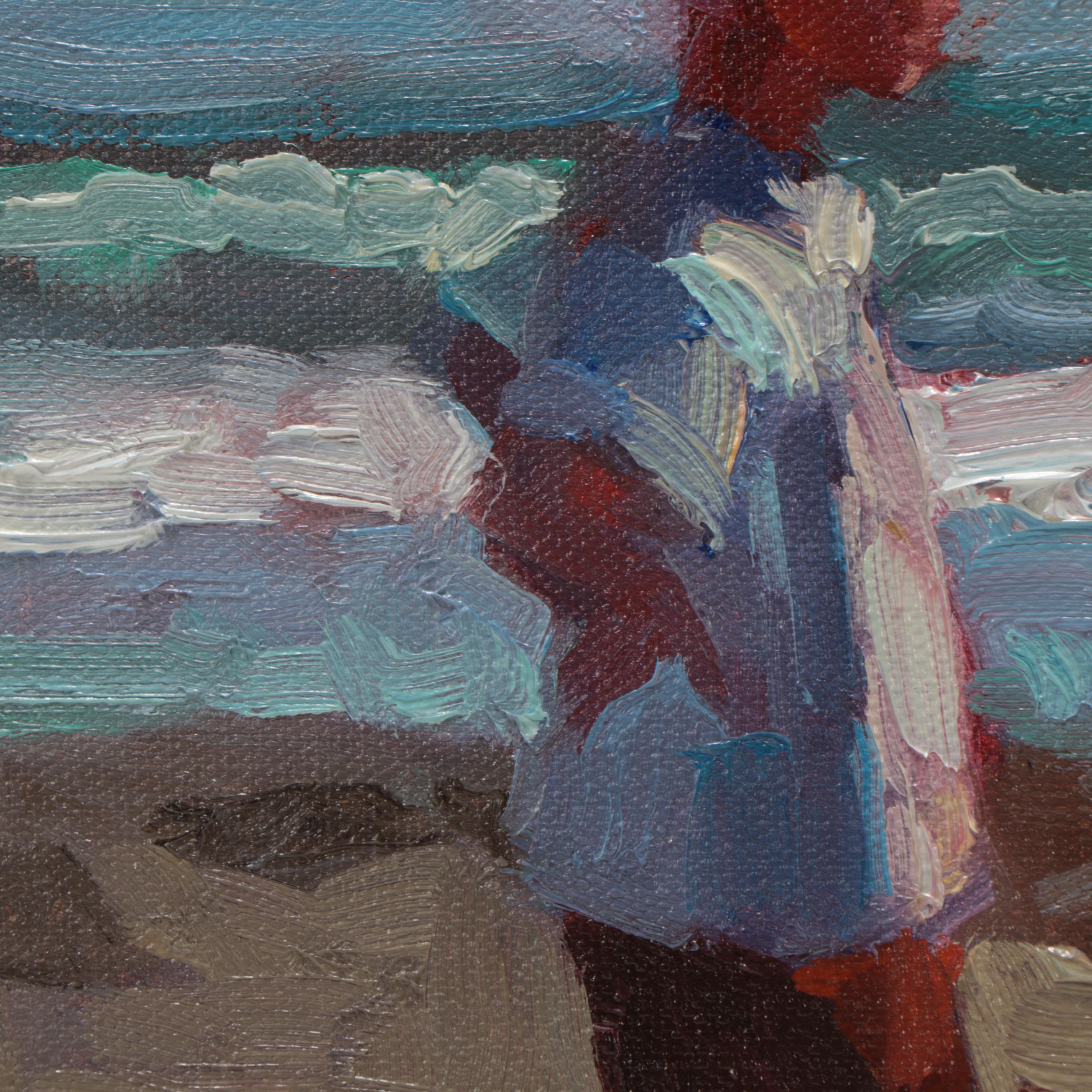 Sally Rosenbaum Oil Painting of Child on the Beach, 21st Century | EBTH