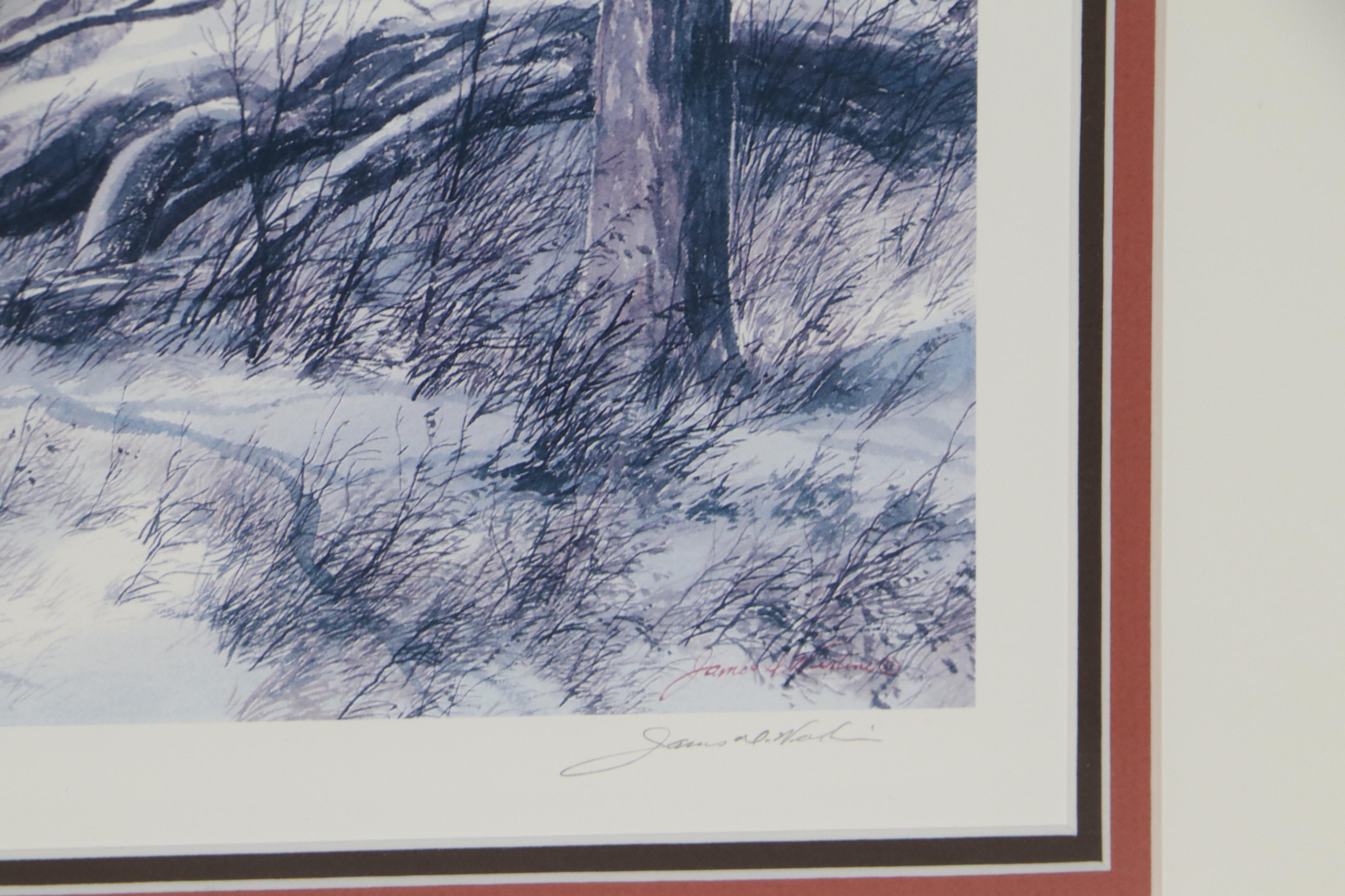 James D. Werline Offset Lithograph "Stonelick Covered Bridge" | EBTH