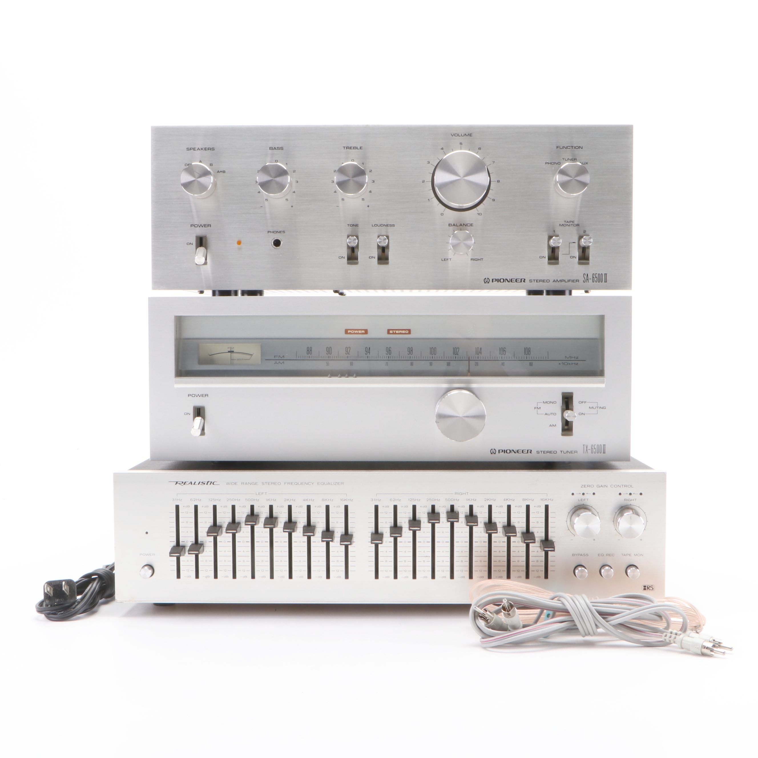 Pioneer Stereo Tuner and Amplifier with Realistic Equilizer, 1970s | EBTH