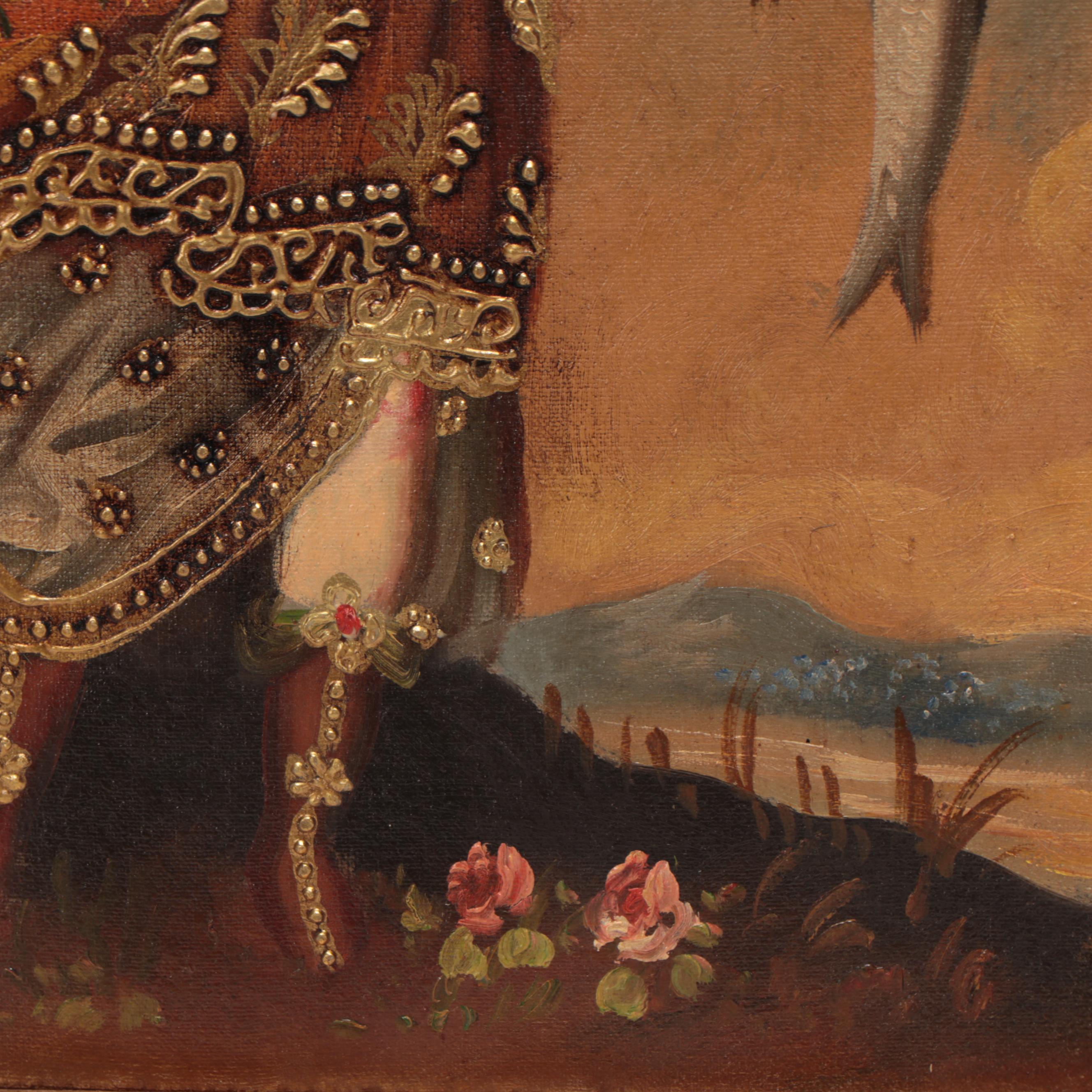 Cuzco School Style Oil Painting of Archangel Saint Raphael | EBTH