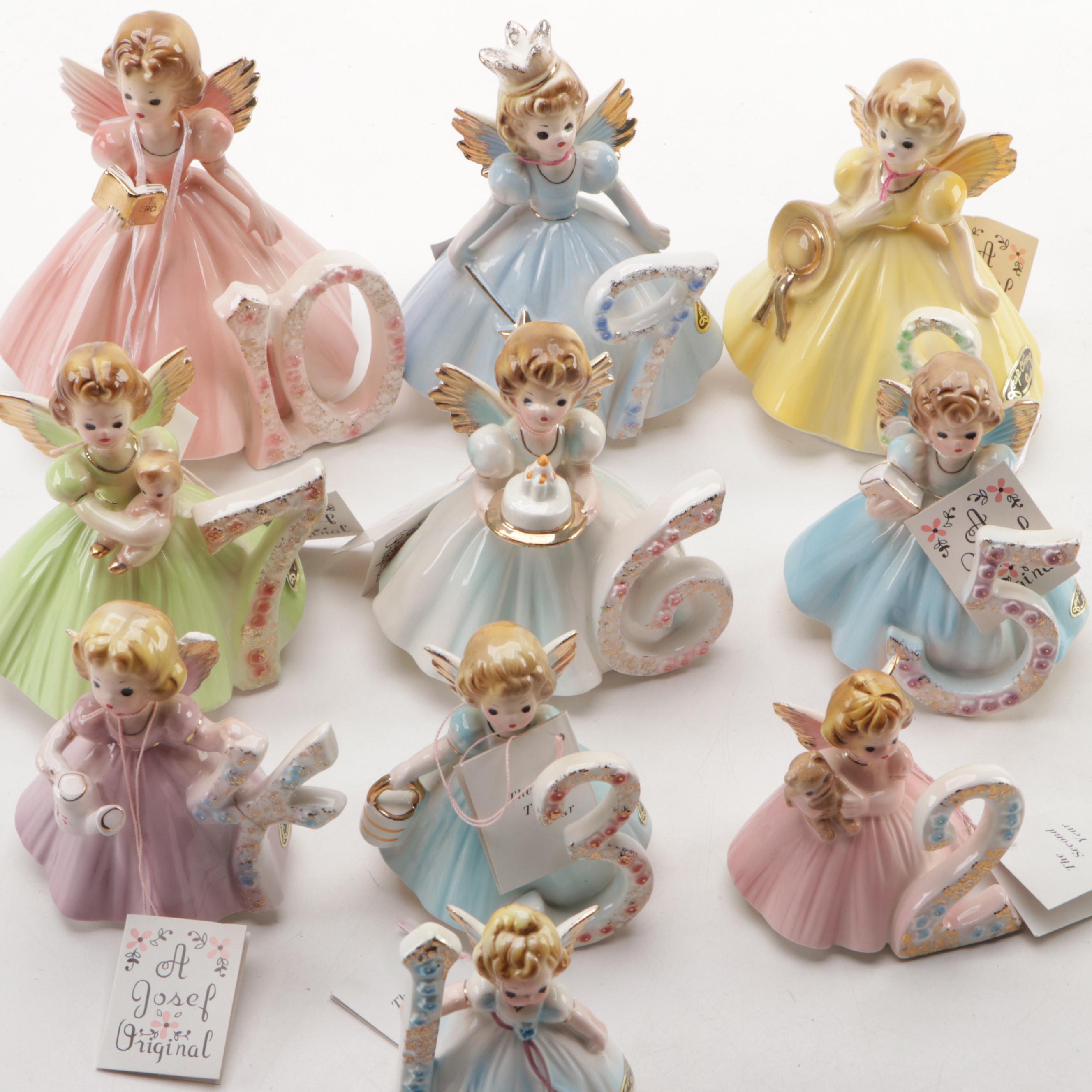 Joseph Originals Porcelain Birthday Angel Figurines | EBTH