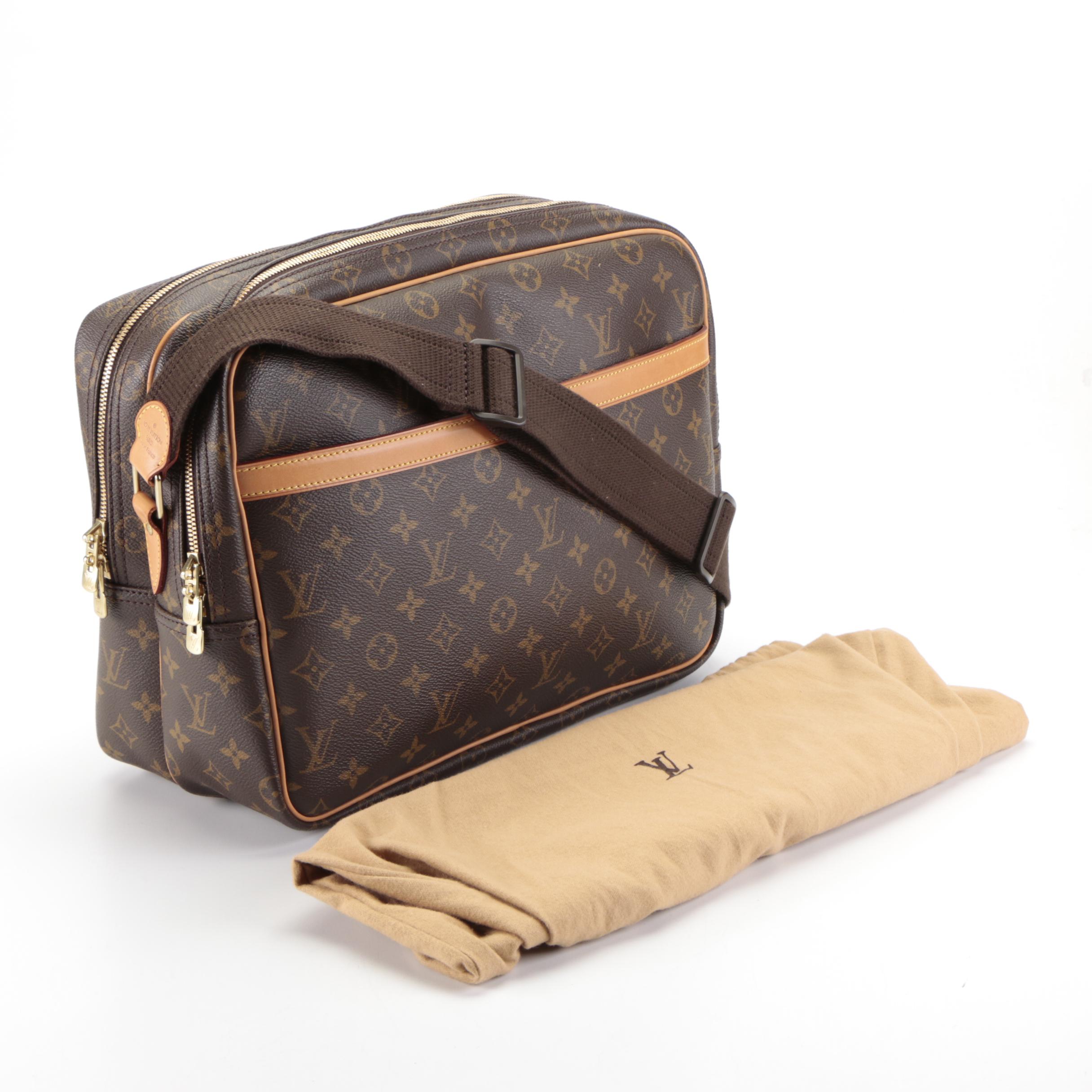 Louis Vuitton Reporter GM Messenger Bag in Monogram Canvas and Vachetta ...