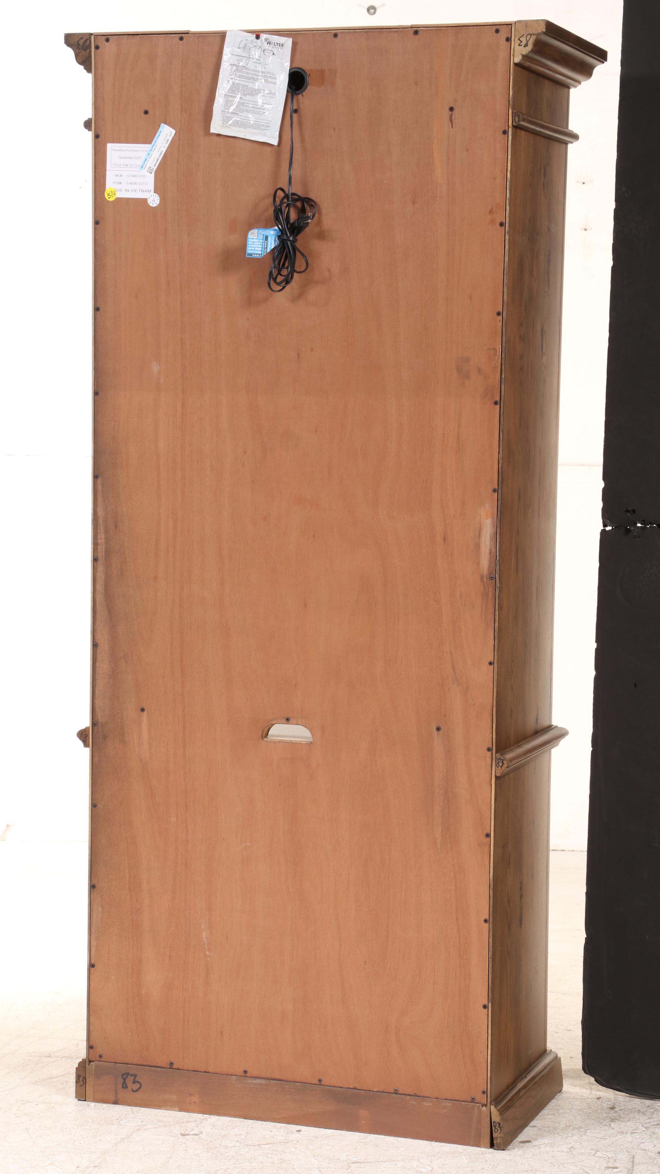 Havertys "Avondale II" Oak and Ash Bookcase with Doors | EBTH