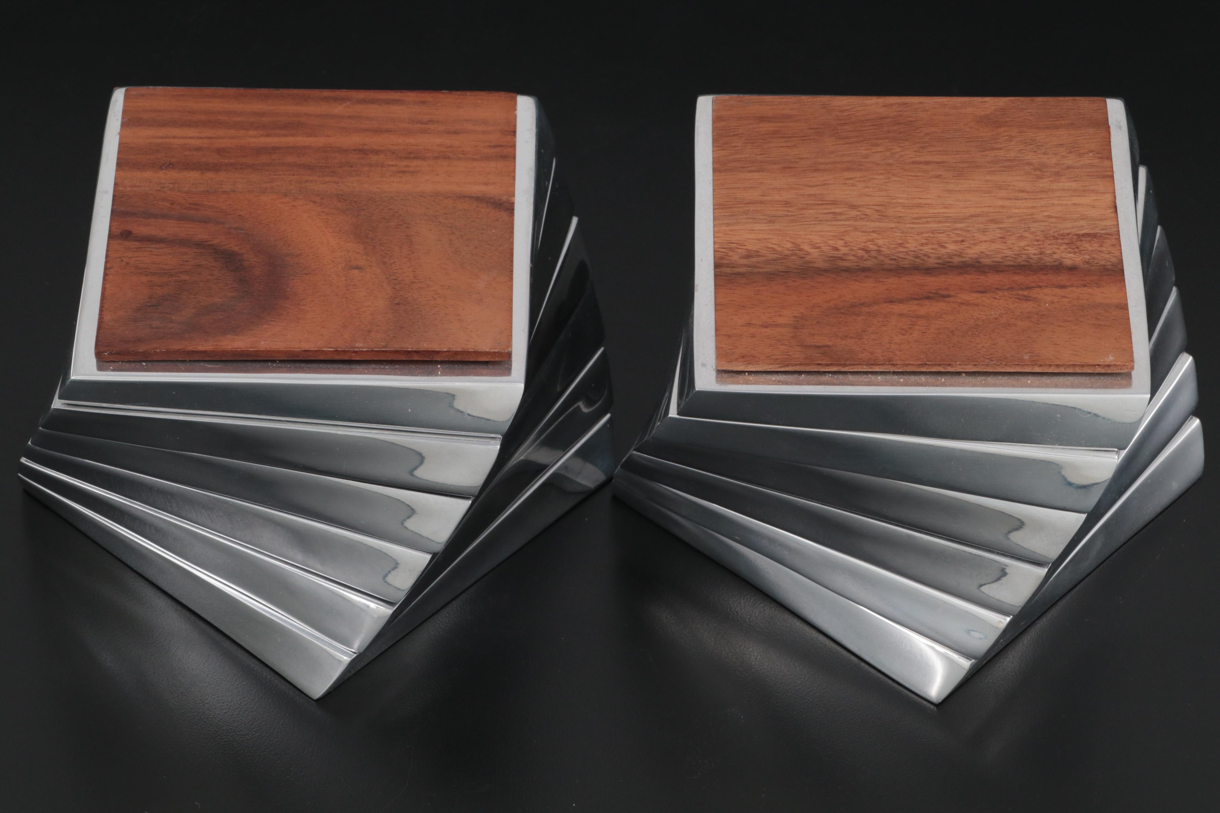 Lou Henry for Nambé "Twist" Acacia and Metal Coasters, 2008 | EBTH