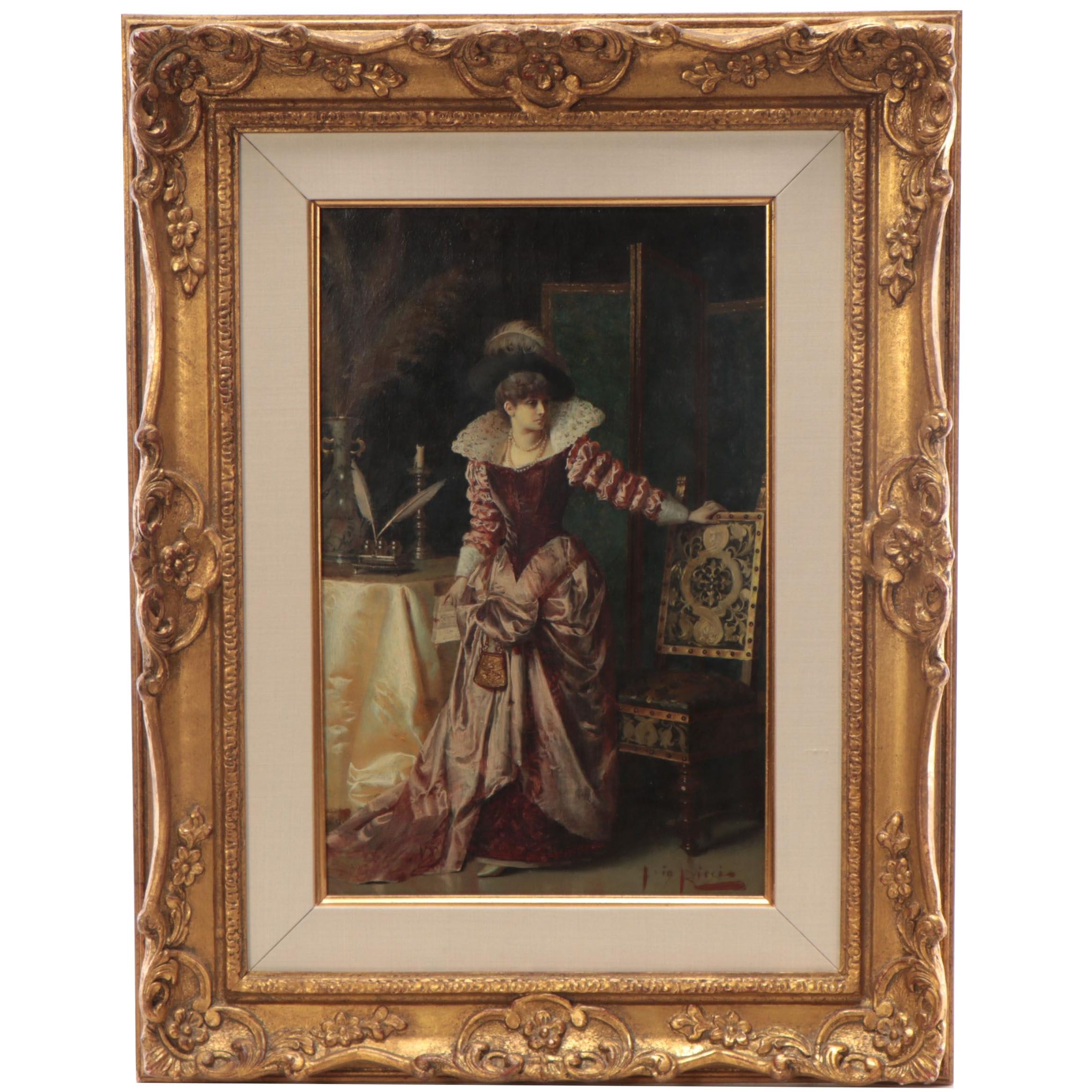 Pio Ricci Standing Portrait Oil Painting | EBTH