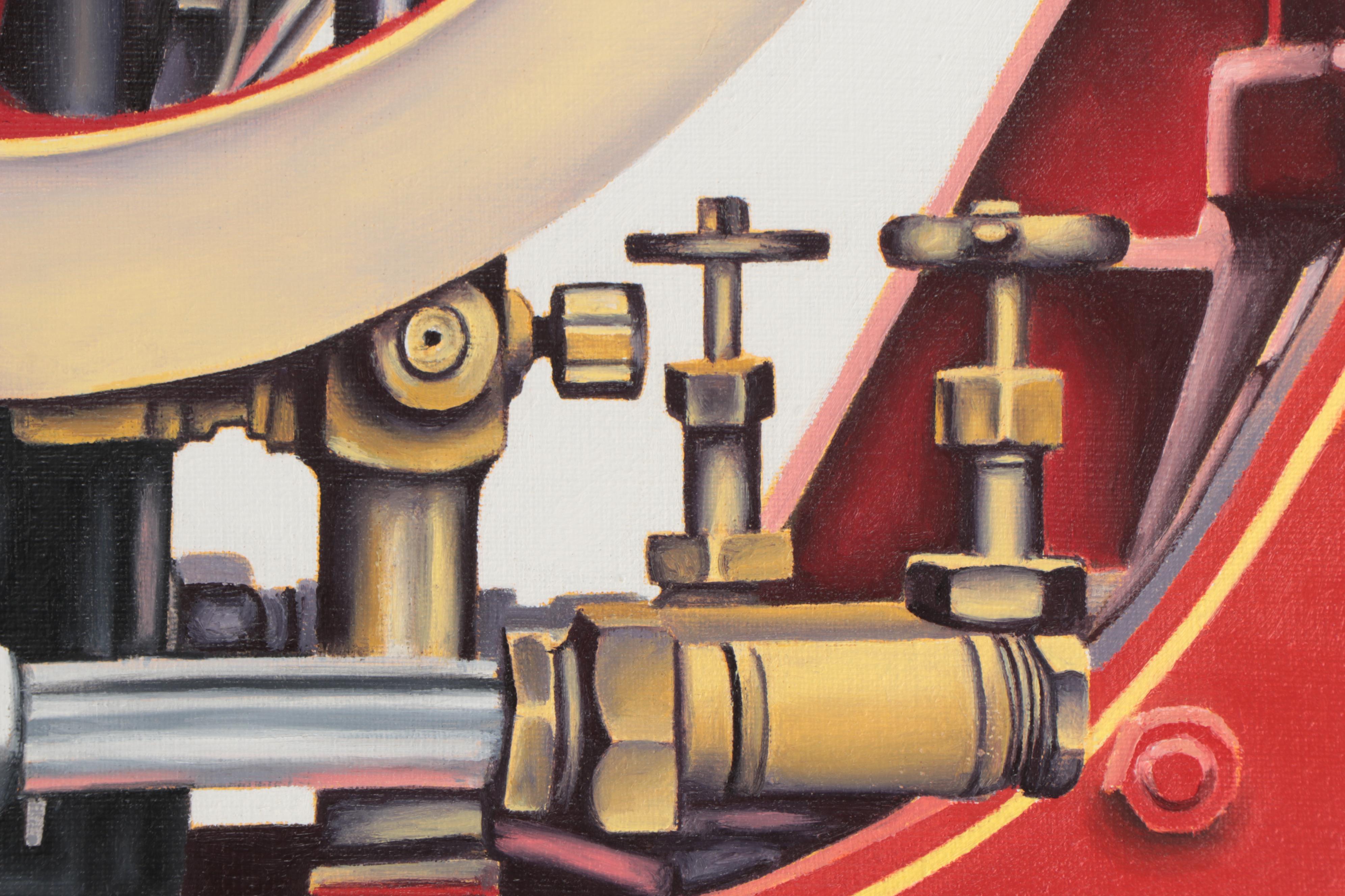 Peter Jerry Oil Painting "Steam Pumper," 1981 | EBTH