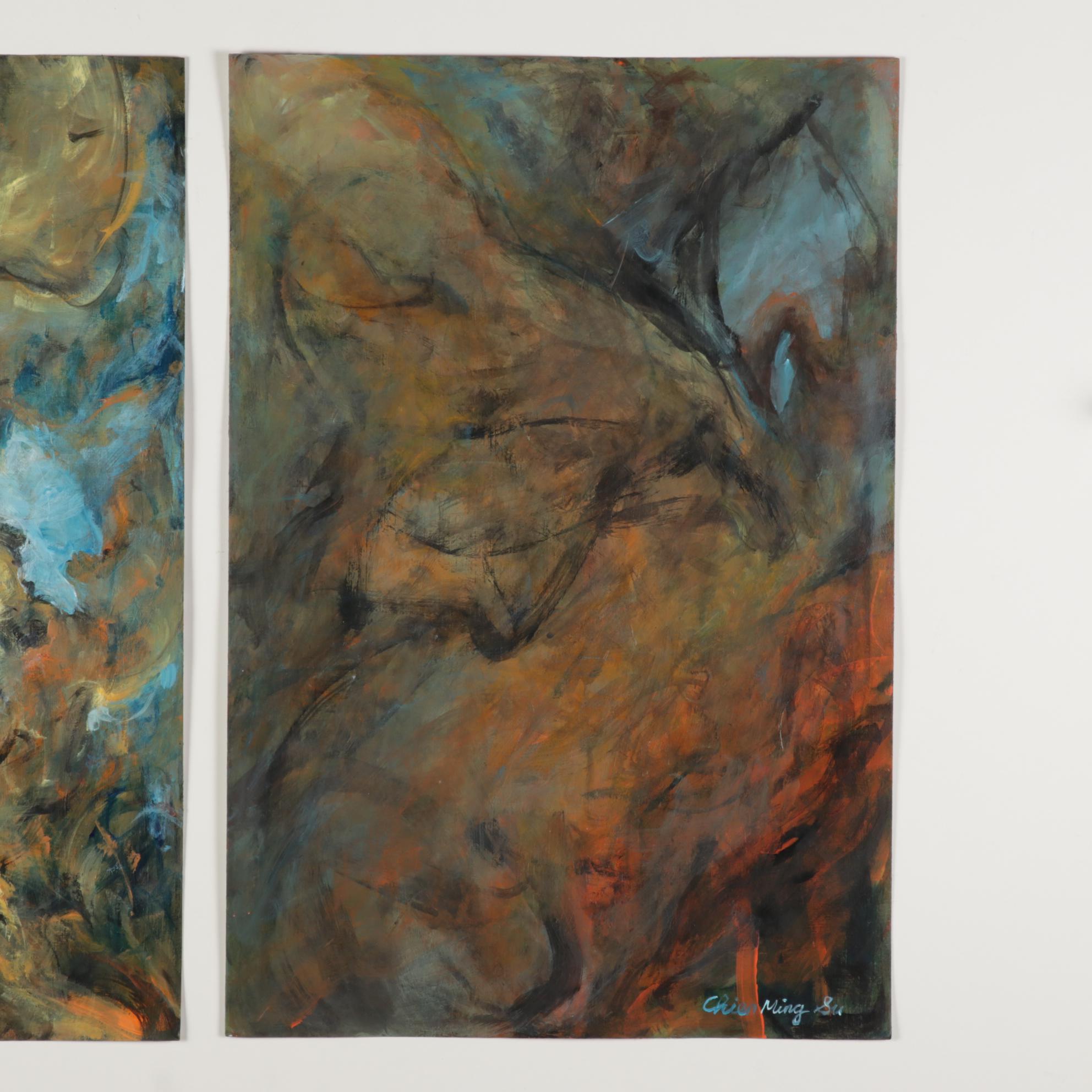 Chien Ming Su Abstract Oil Paintings | EBTH