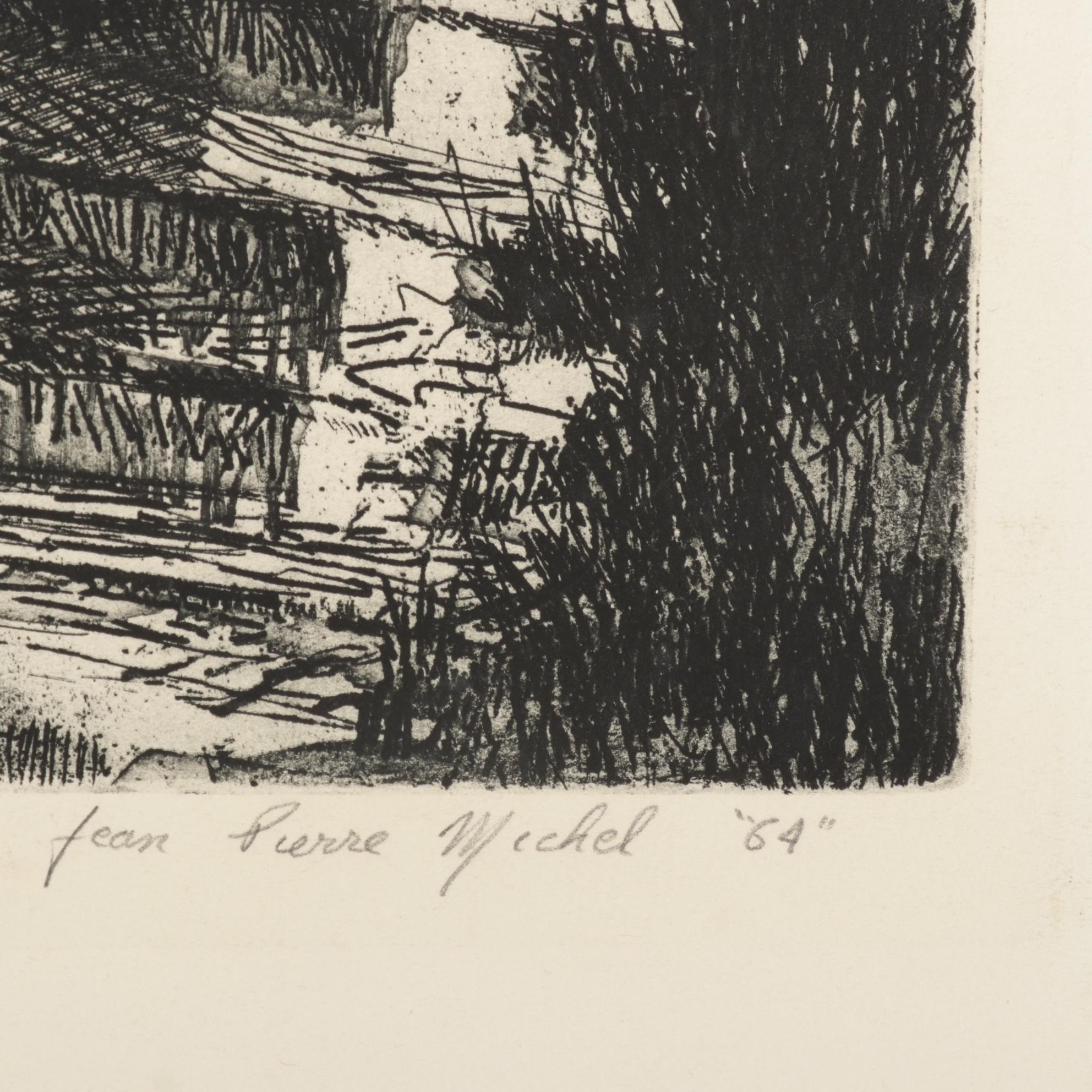 Jean Pierre Michel Etching With Aquatint "L'Homme Solitaire," 1964 | EBTH