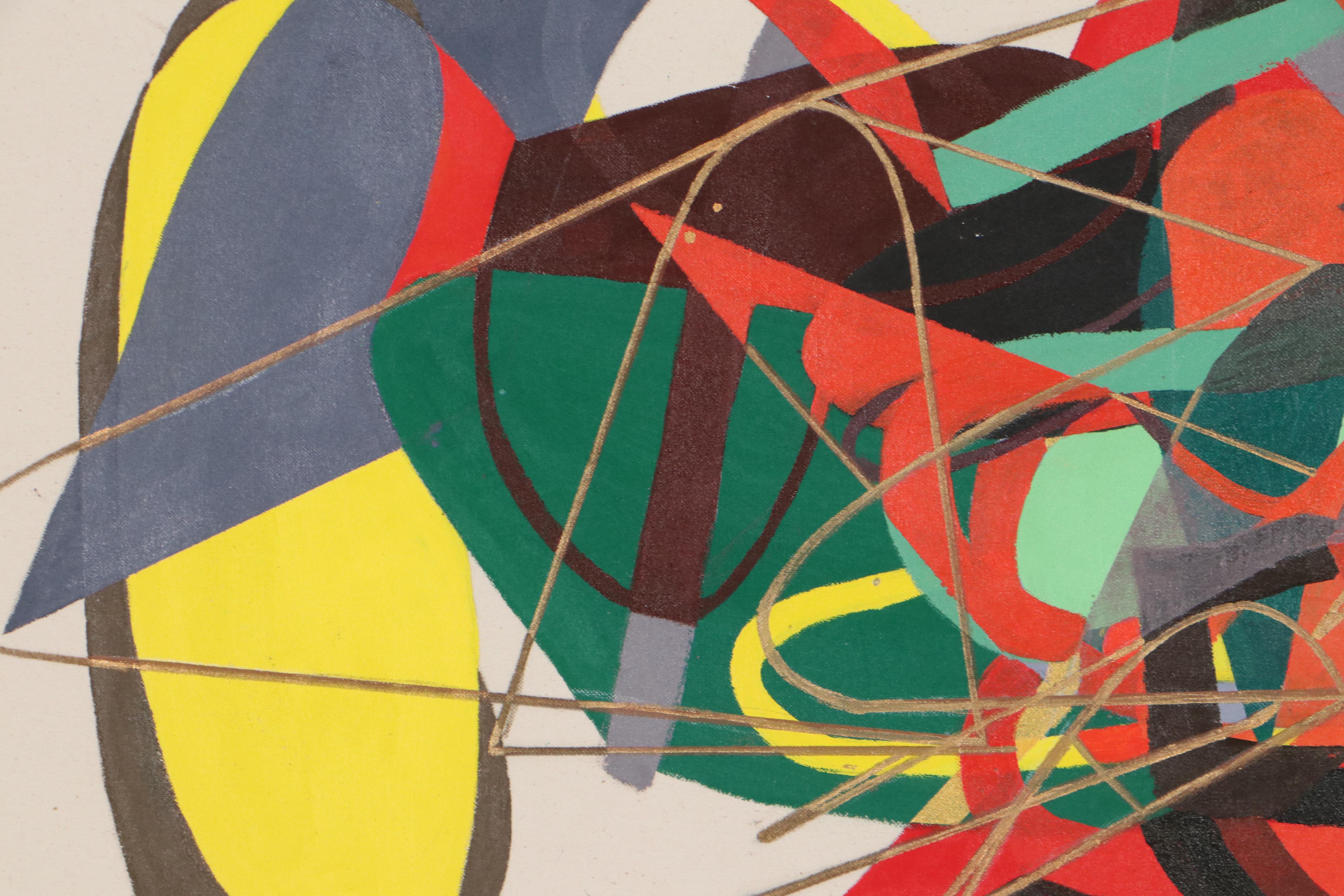 Abstract Acrylic Painting "Organized Clutter," 21st Century | EBTH