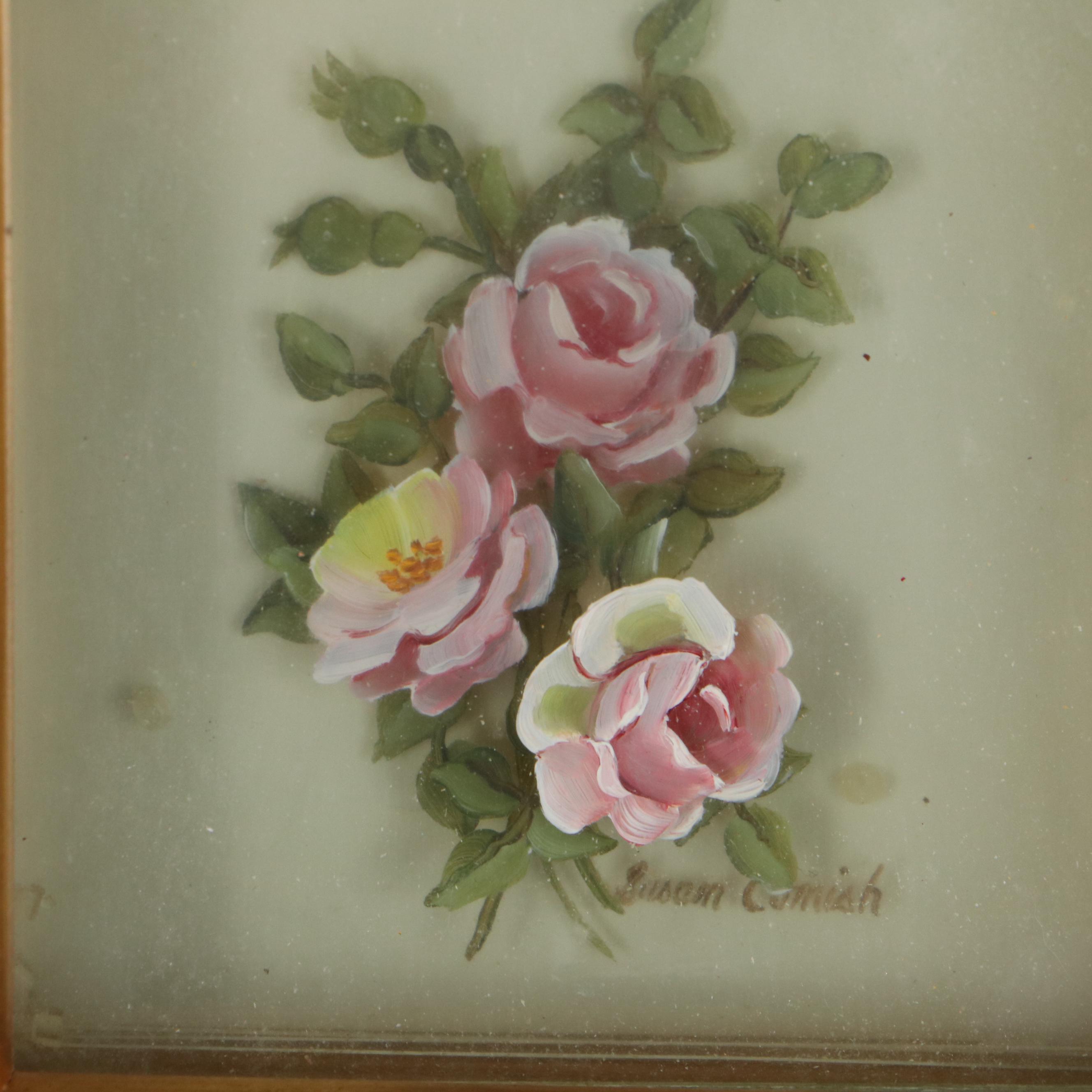 Susan Comish and Mami Dimensional Floral Oil Paintings | EBTH