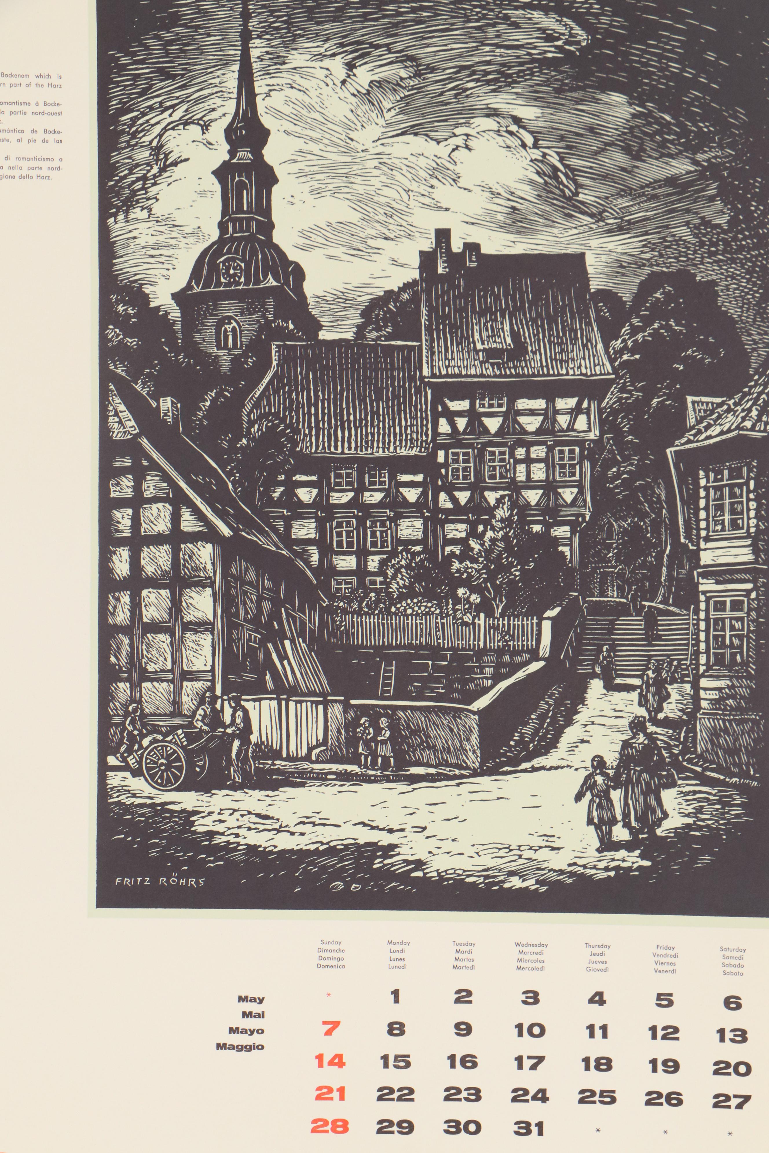 Dragoco Inc. Fritz Röhrs Calendar Plates, 1961 | EBTH