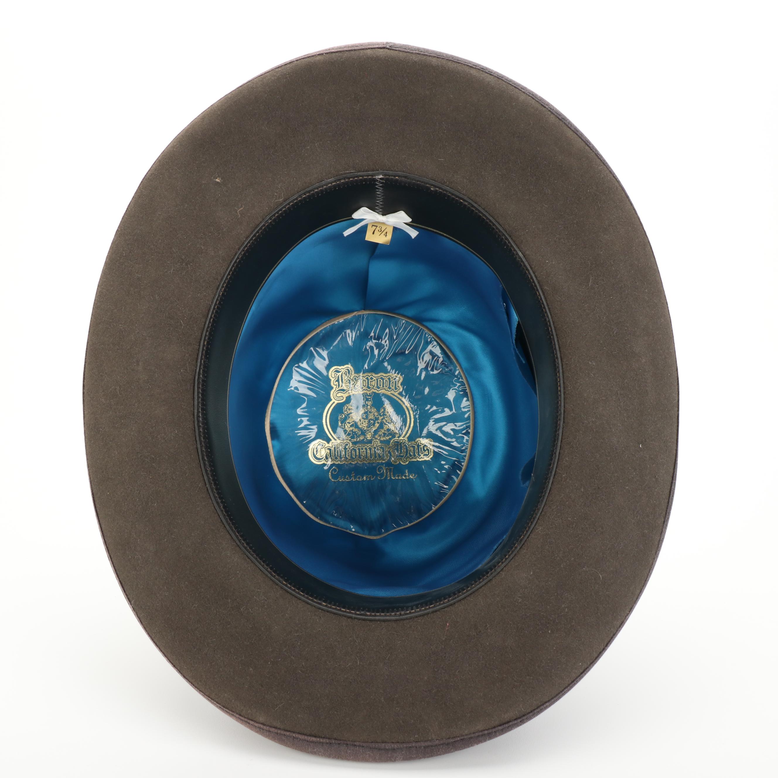 Baron California Hats Squire Fur Felt Top Hat with Grosgrain Trim | EBTH