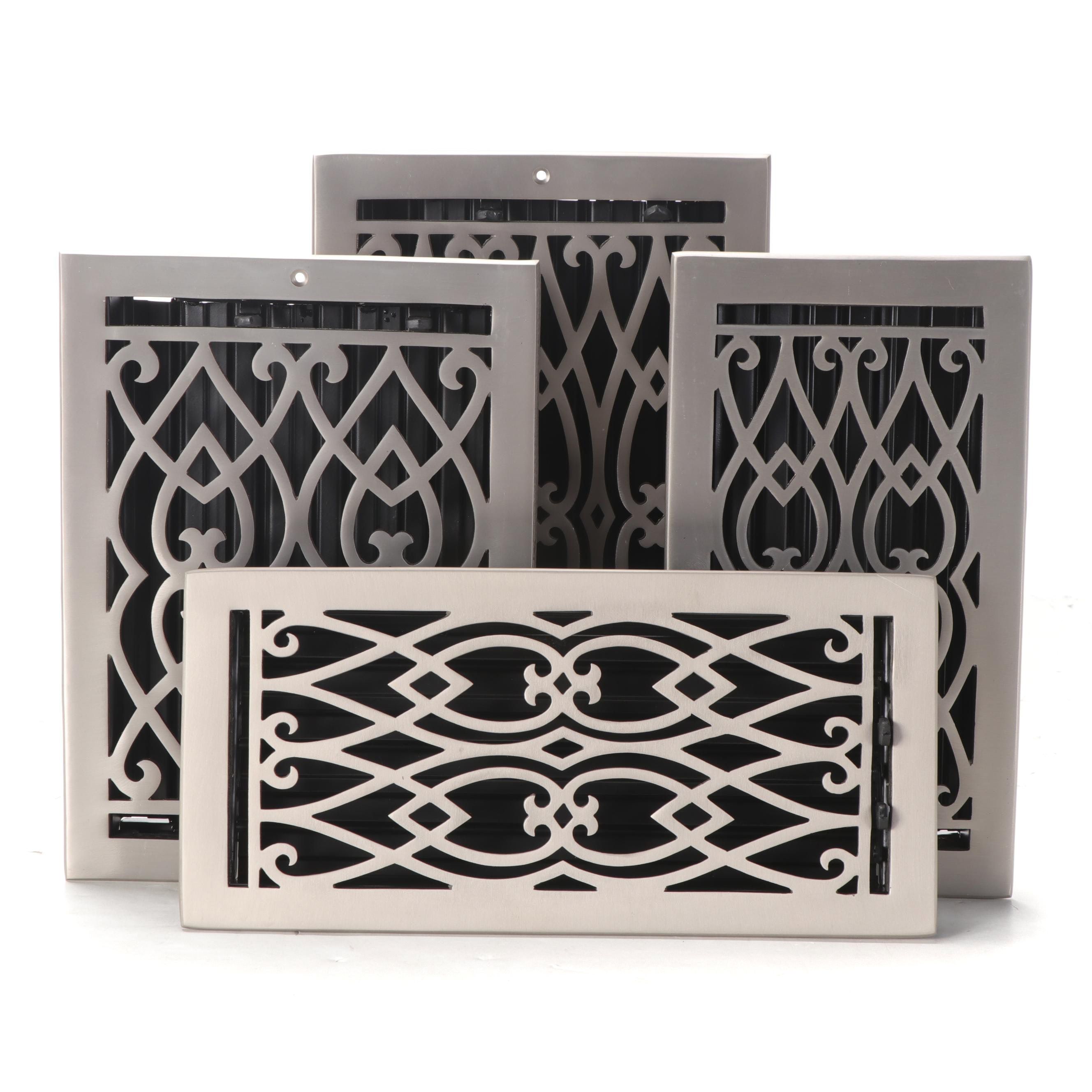 Brass Floor and Wall Registers in Brushed Nickel Finish | EBTH