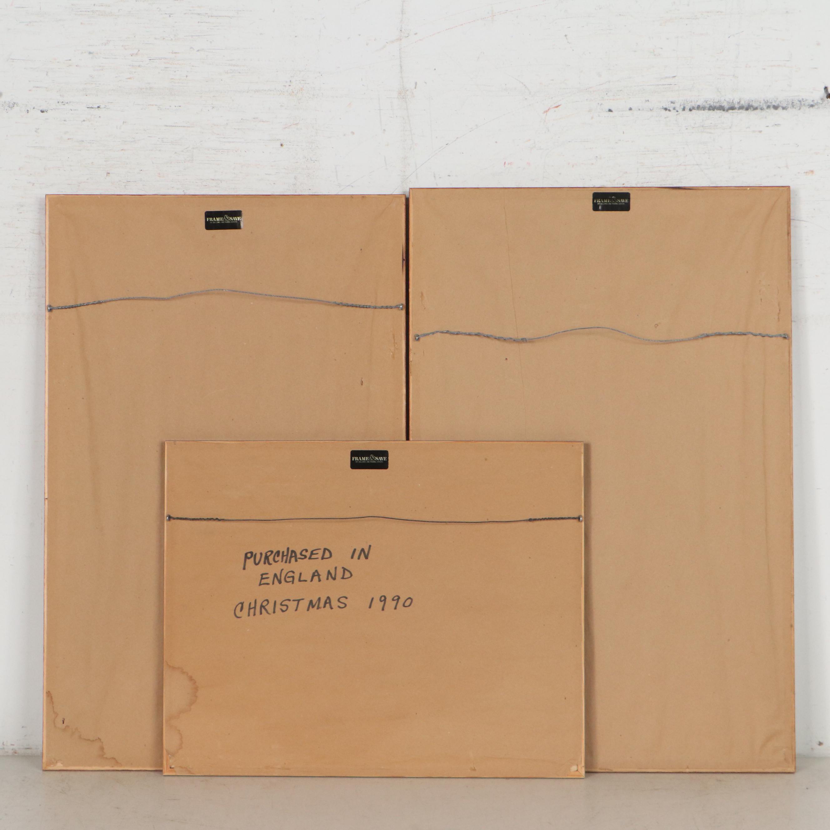 Canterbury Themed Artwork Including Offset Lithograph Map After Peter ...