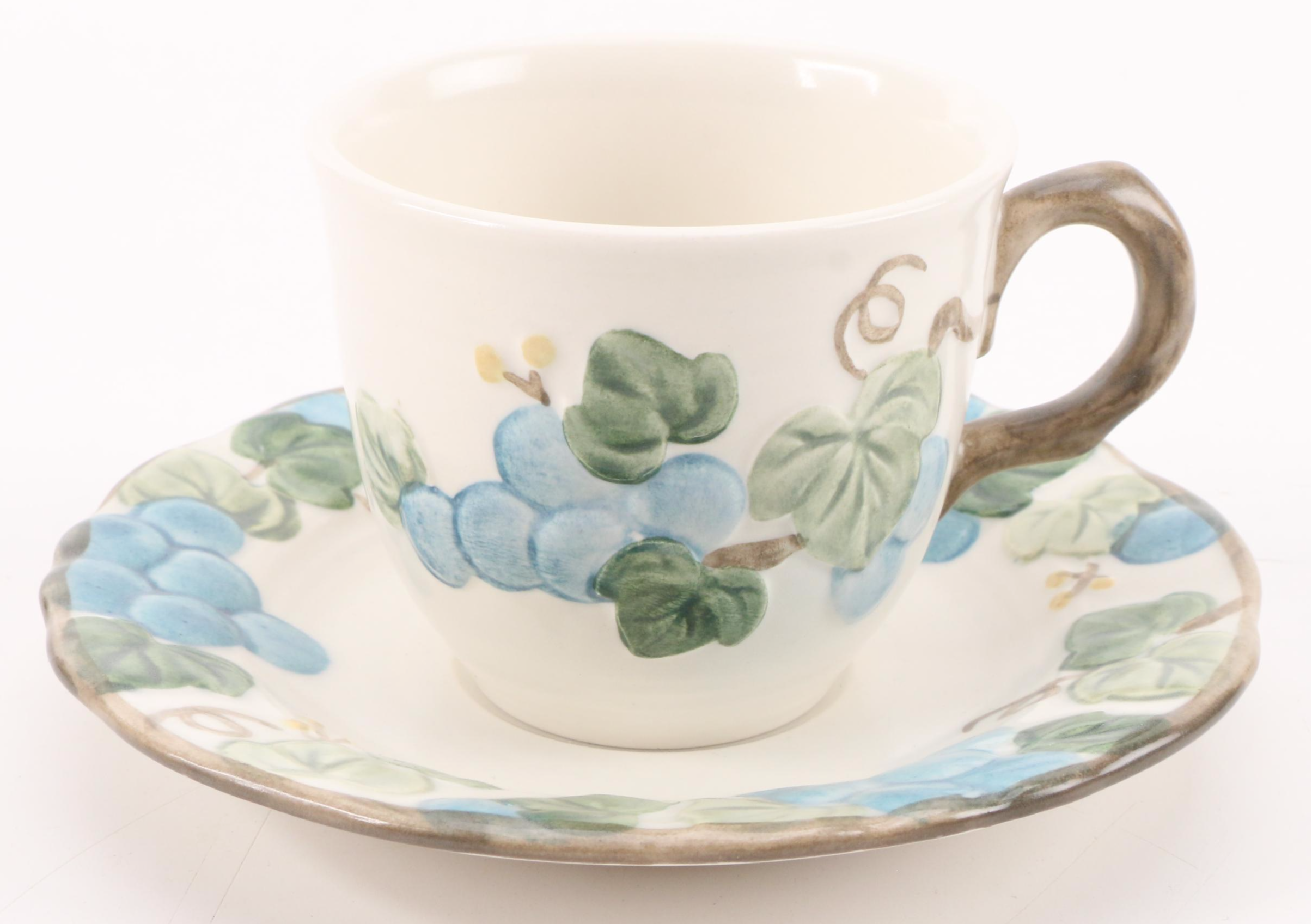 Metlox Pottery "Sculptured Grape" Ceramic Dinnerware and More, 1963 ...