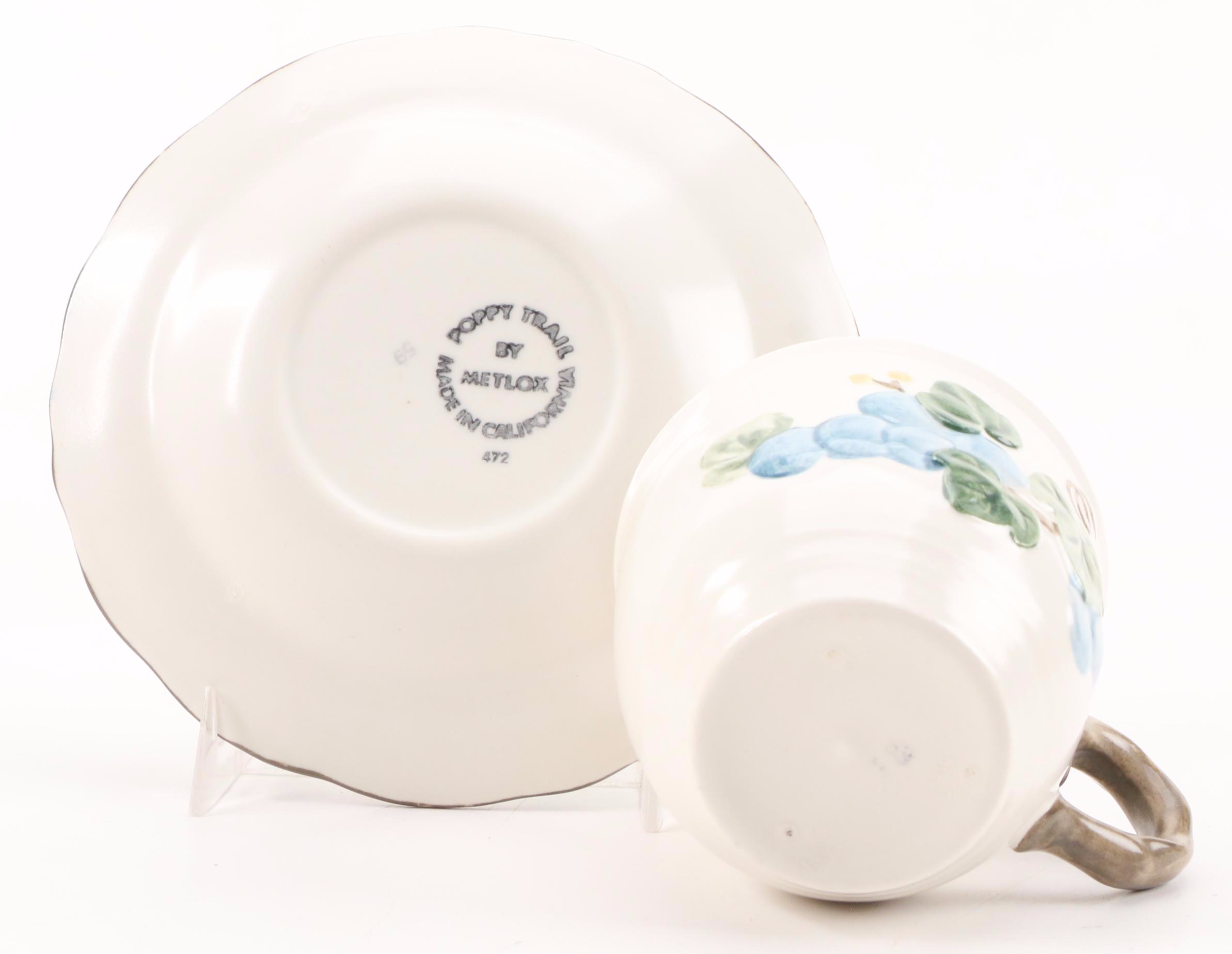 Metlox Pottery "Sculptured Grape" Ceramic Dinnerware and More, 1963 ...