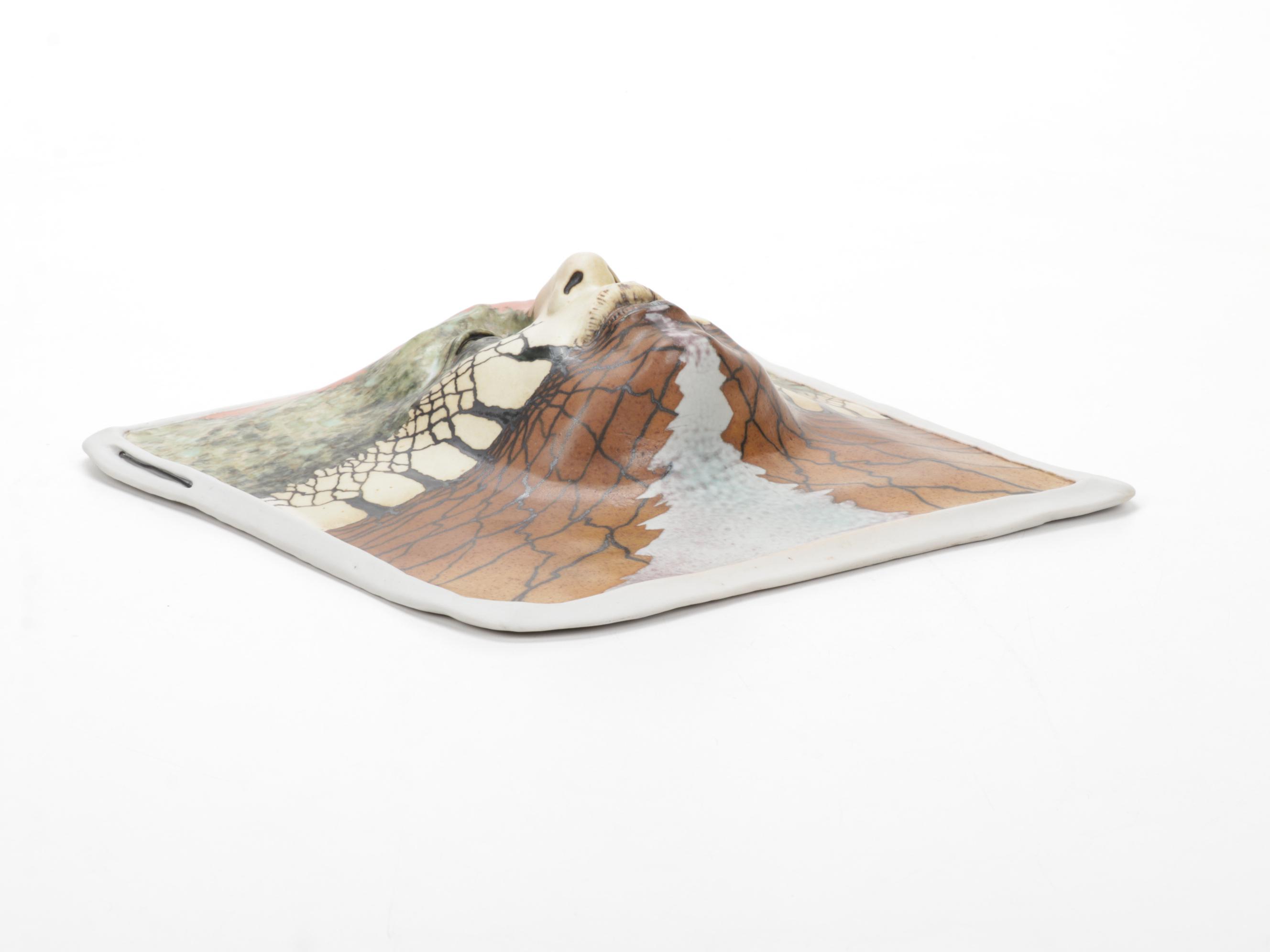 Michael Barnes Hand-Painted Porcelain Wall Sculpture of Face, 2006 | EBTH