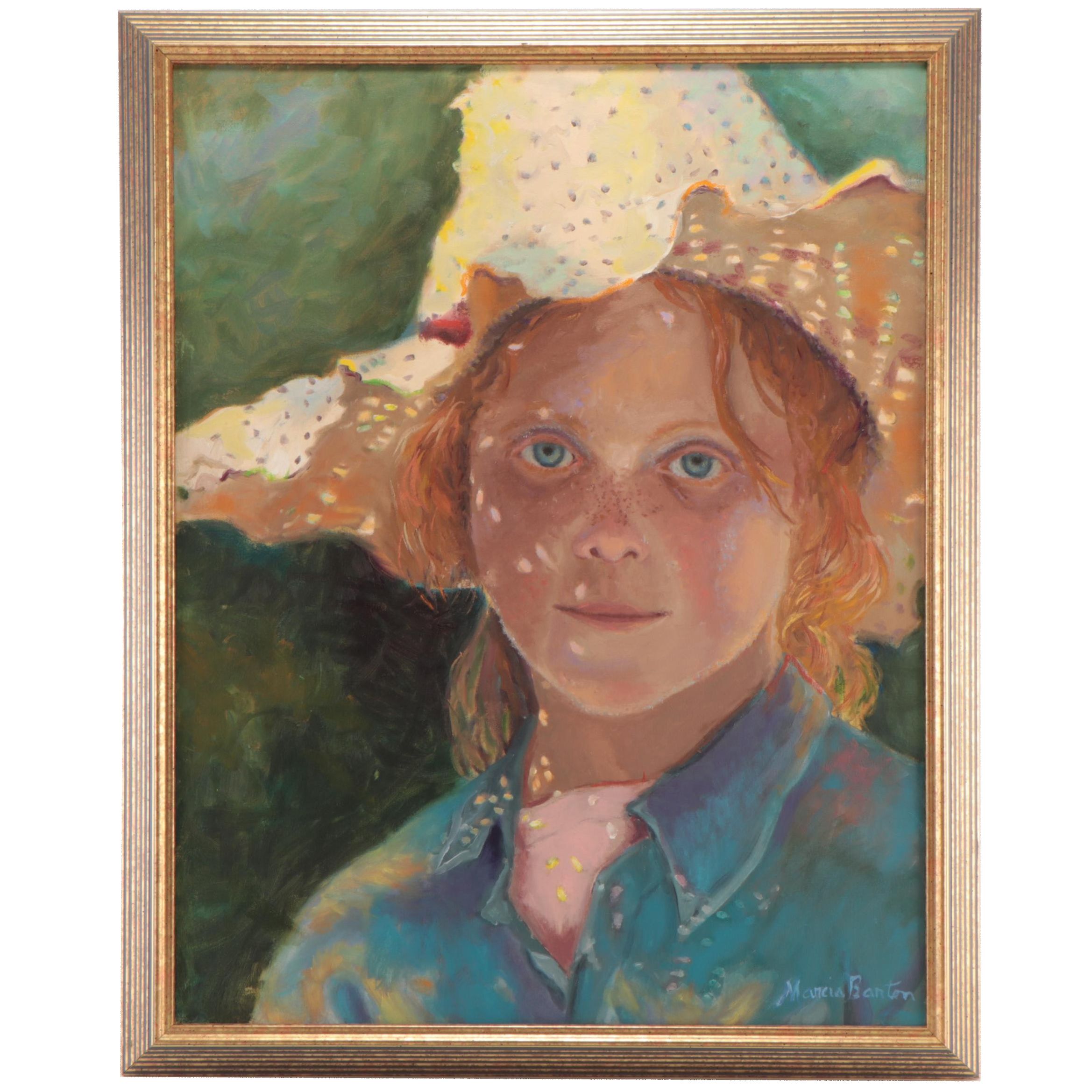 Marcia Barton Portrait Oil Painting, Circa 2000 | EBTH
