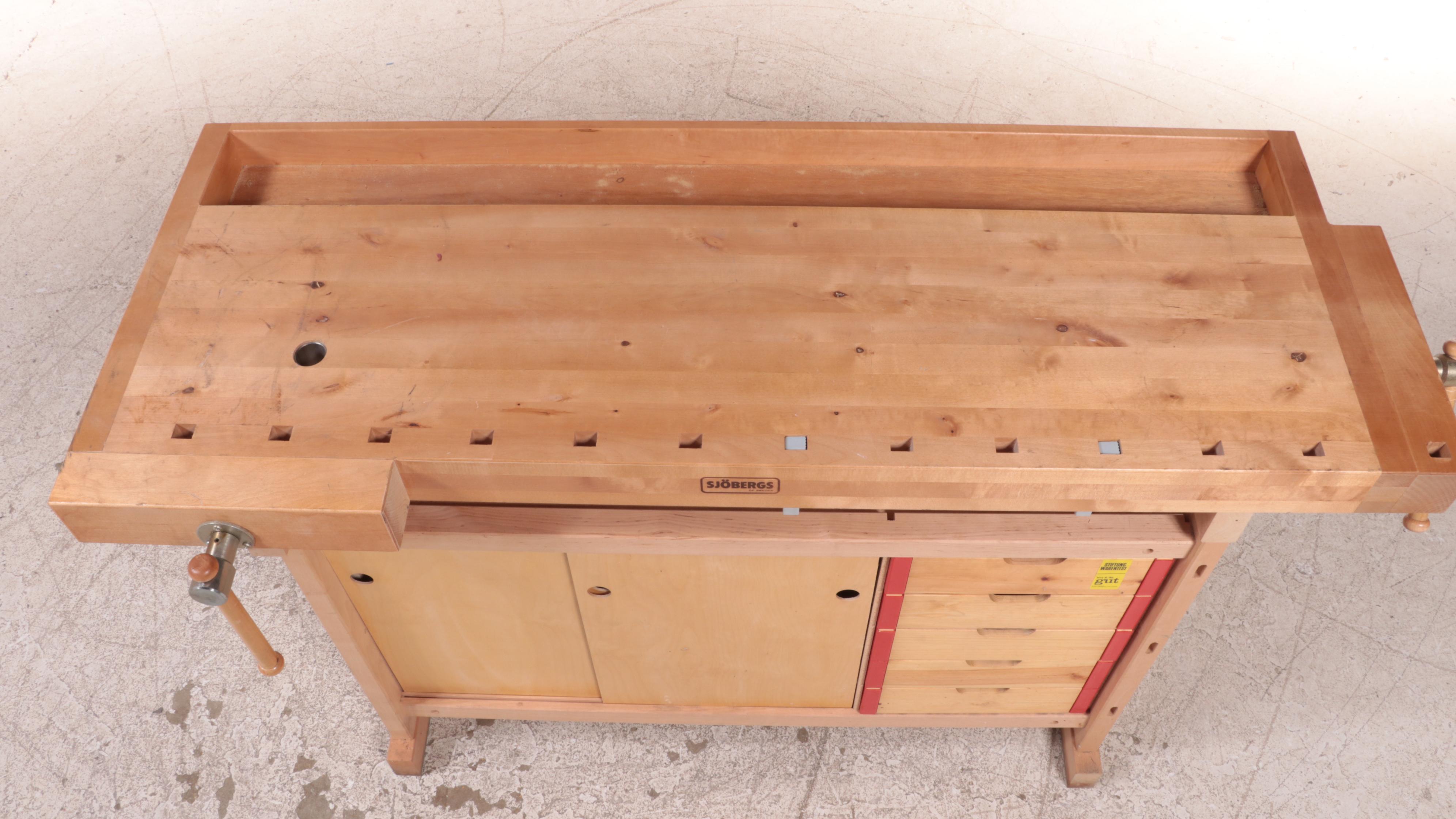 Sjöbergs Maple Workbench with Drawers and Vice Clamp | EBTH