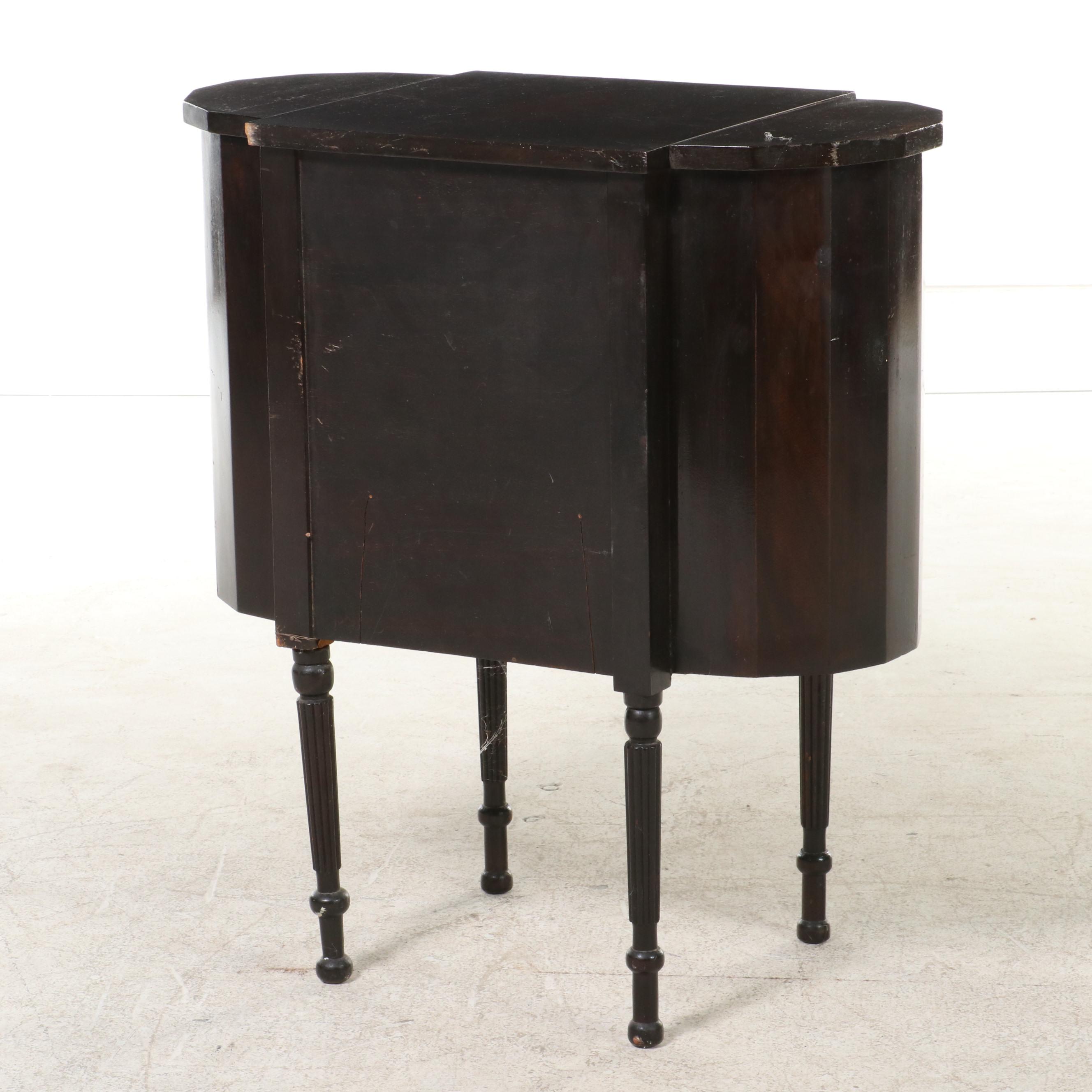 "Martha Washington" Federal Style Sewing Table with Supplies | EBTH