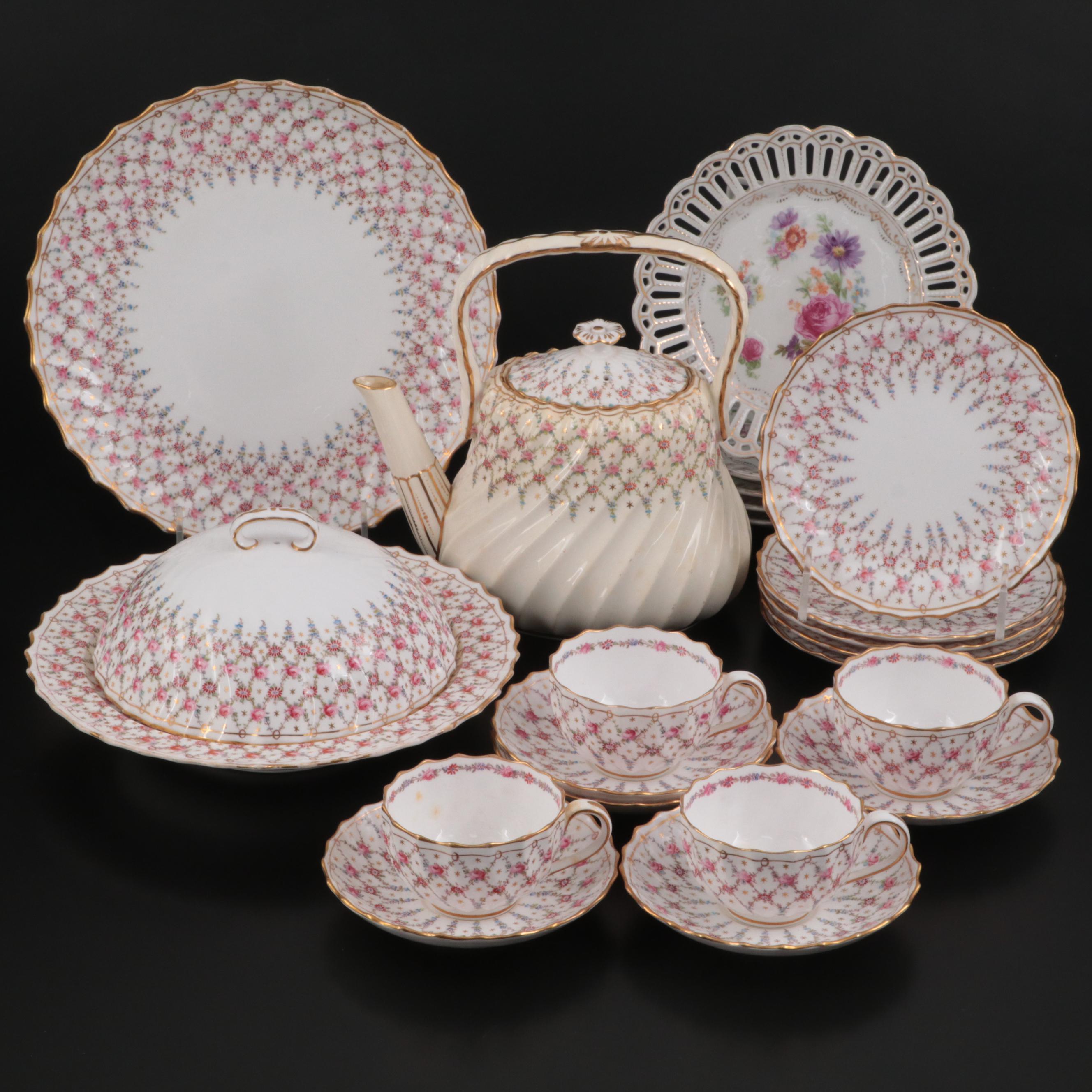 Copeland "Tiara" Bone China Dinnerware with Other Porcelain Plates | EBTH
