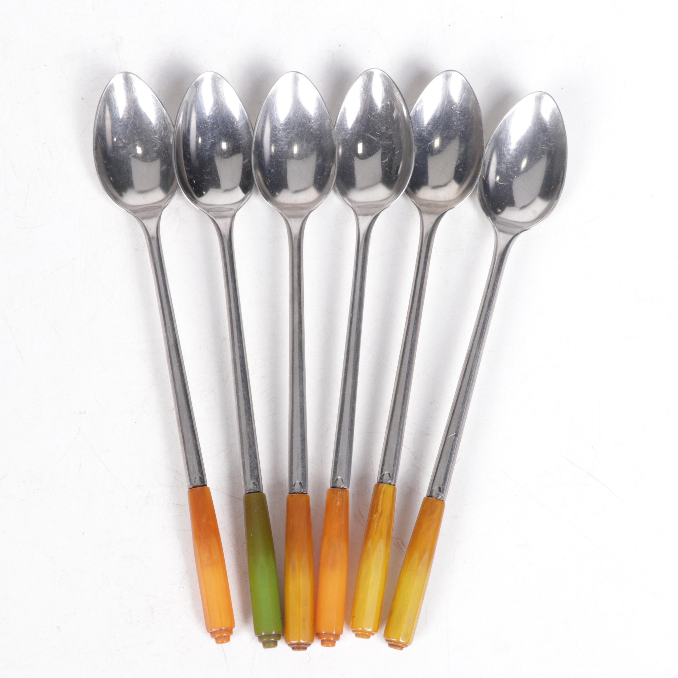 Androck Art Deco Bakelite Flatware and Serving Utensils, Early to Mid ...