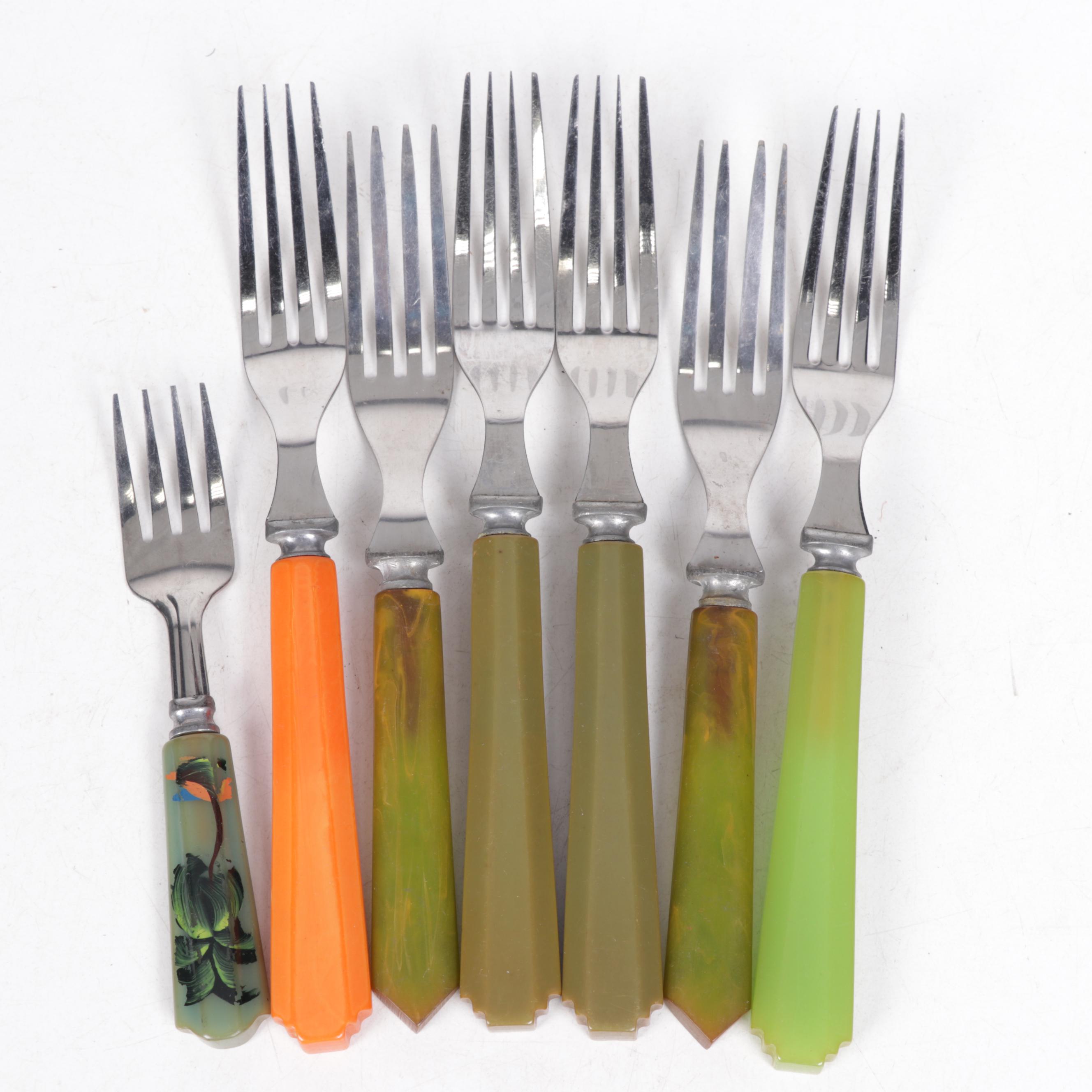 Androck Art Deco Bakelite Flatware and Serving Utensils, Early to Mid ...