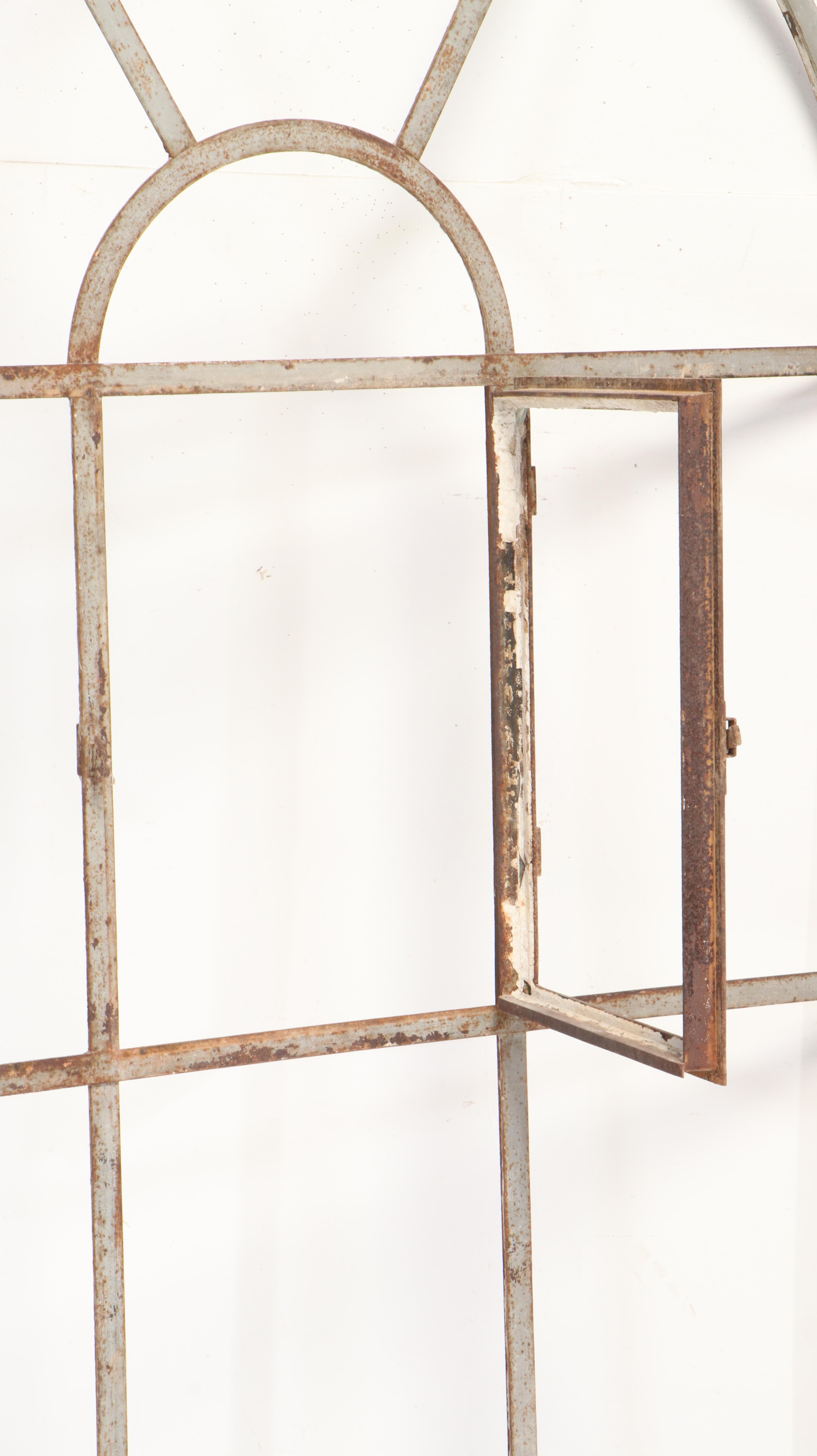 Four Metal Nine-Panel Arched Window Frames, 20th Century | EBTH