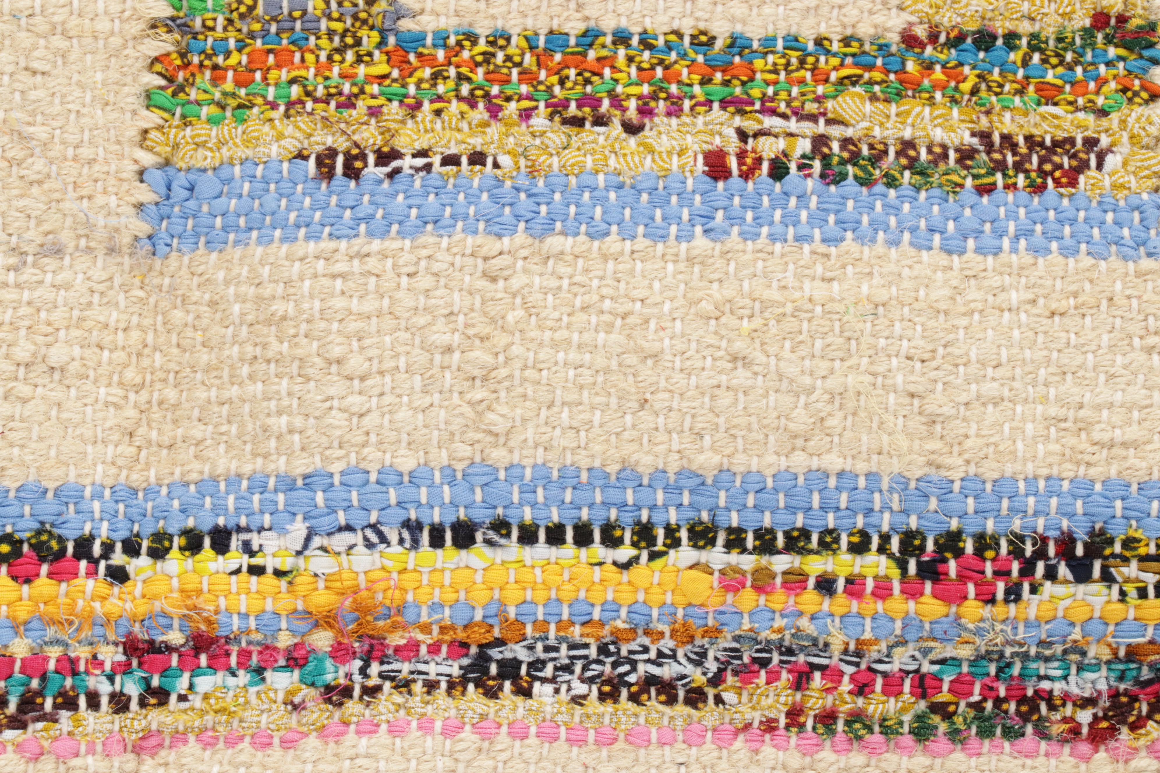 9' x 12'1 Handwoven Indian Rag Rug Room Sized Rug | EBTH