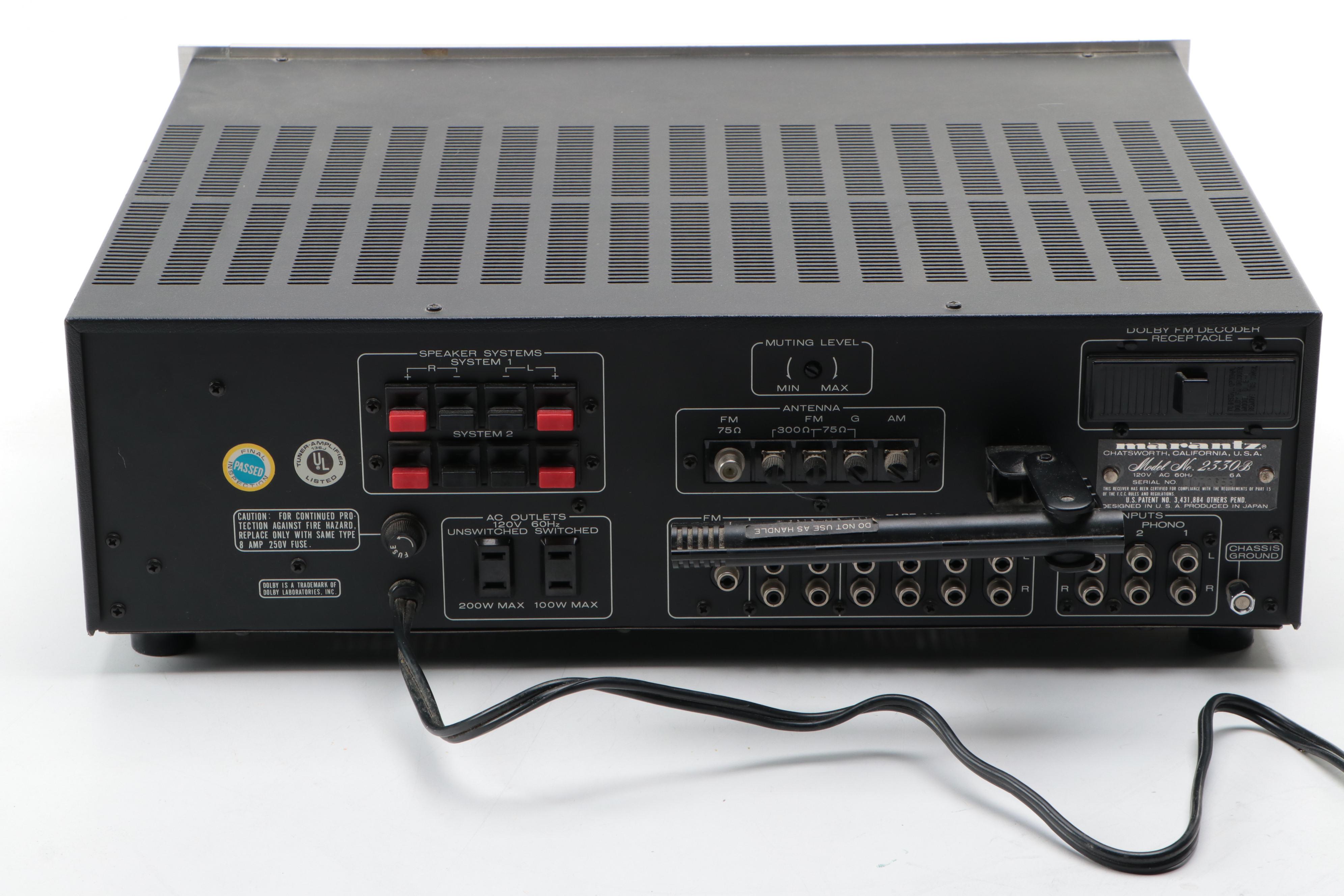 Marantz Model 2330B Solid State Stereophonic Receiver, Late 20th ...