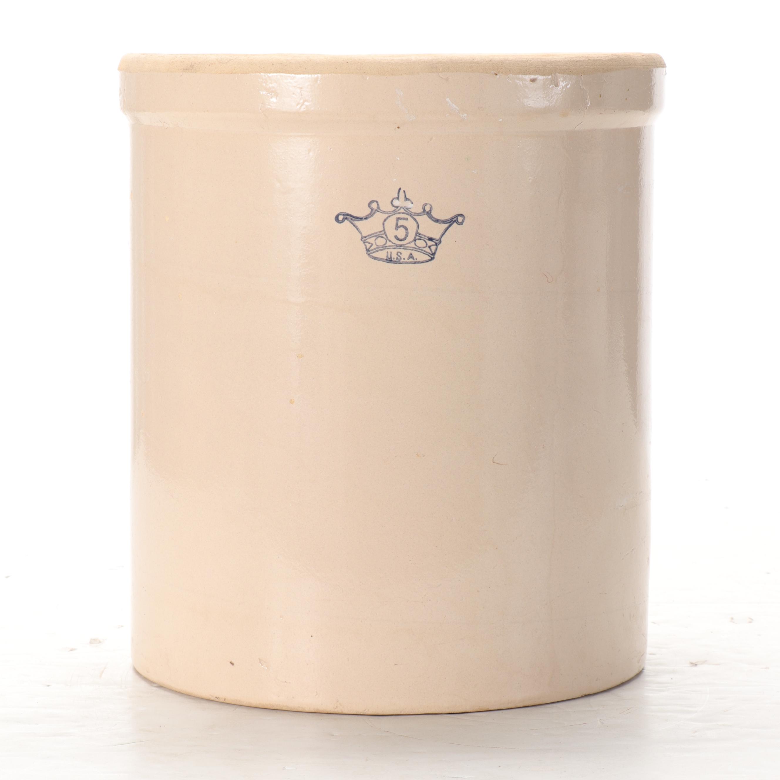Burley Clay and Crown Salt Glazed Stoneware Crocks | EBTH