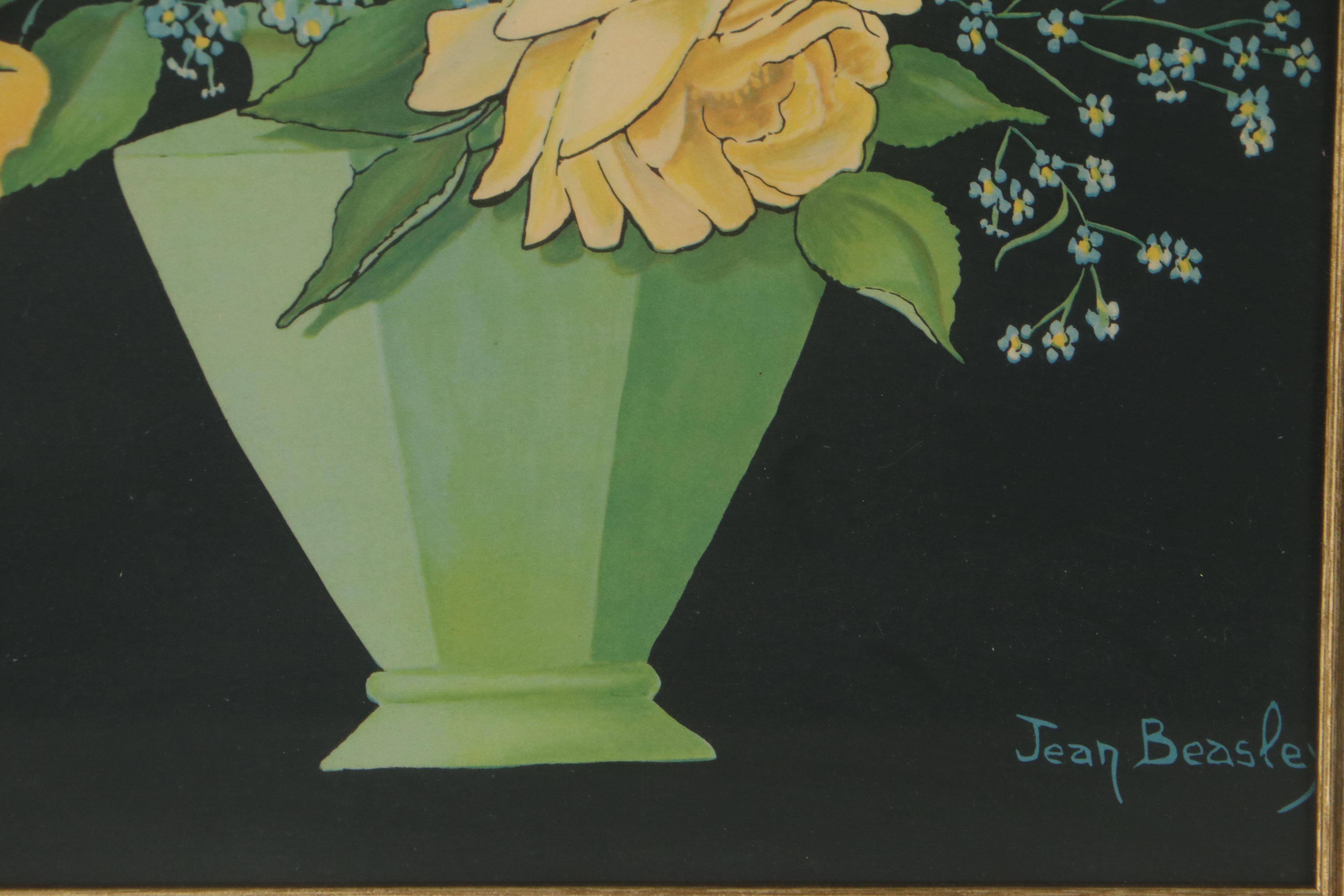 Offset Lithograph After Jean Beasley of Floral Arrangements | EBTH