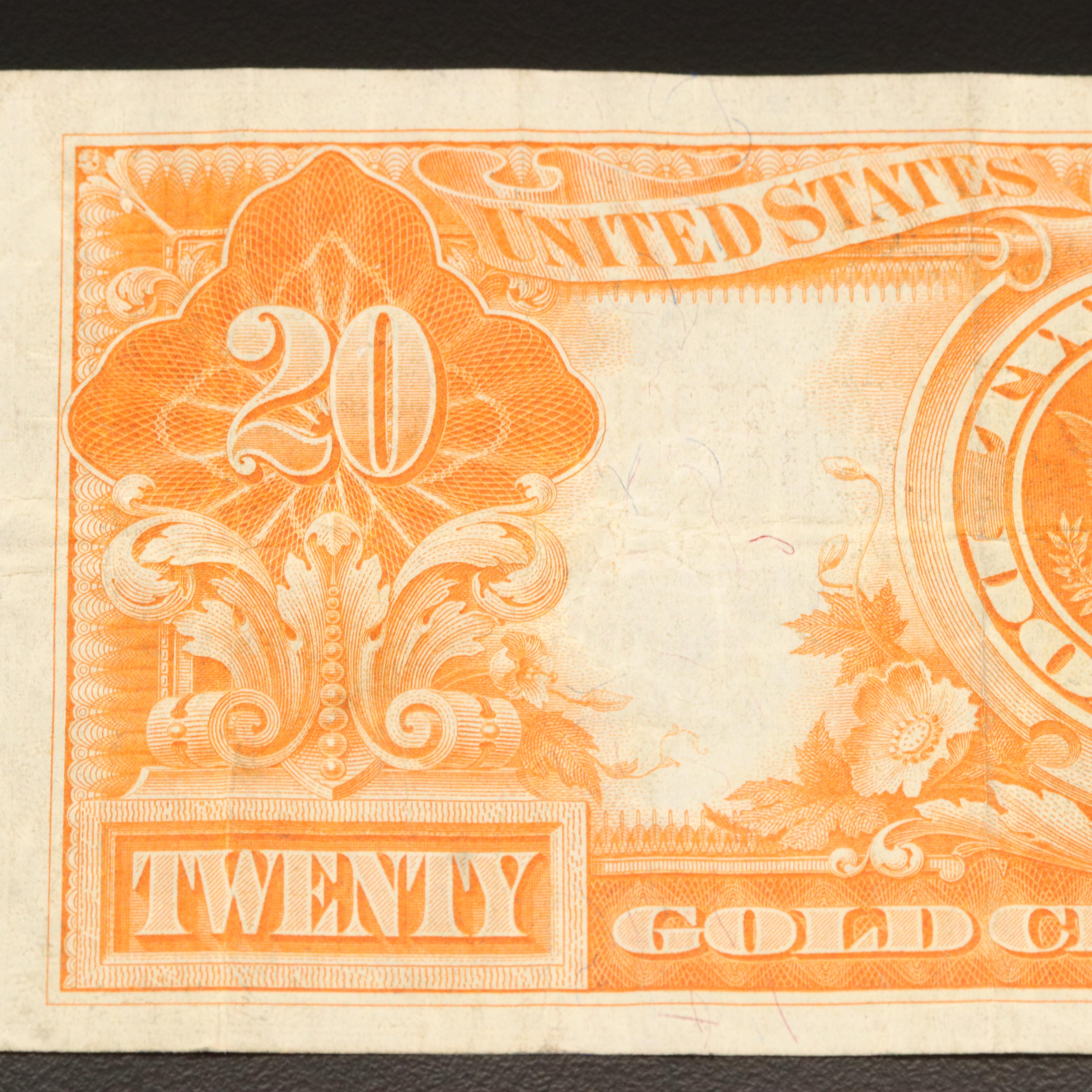 1922 $20 United States Gold Certificate | EBTH