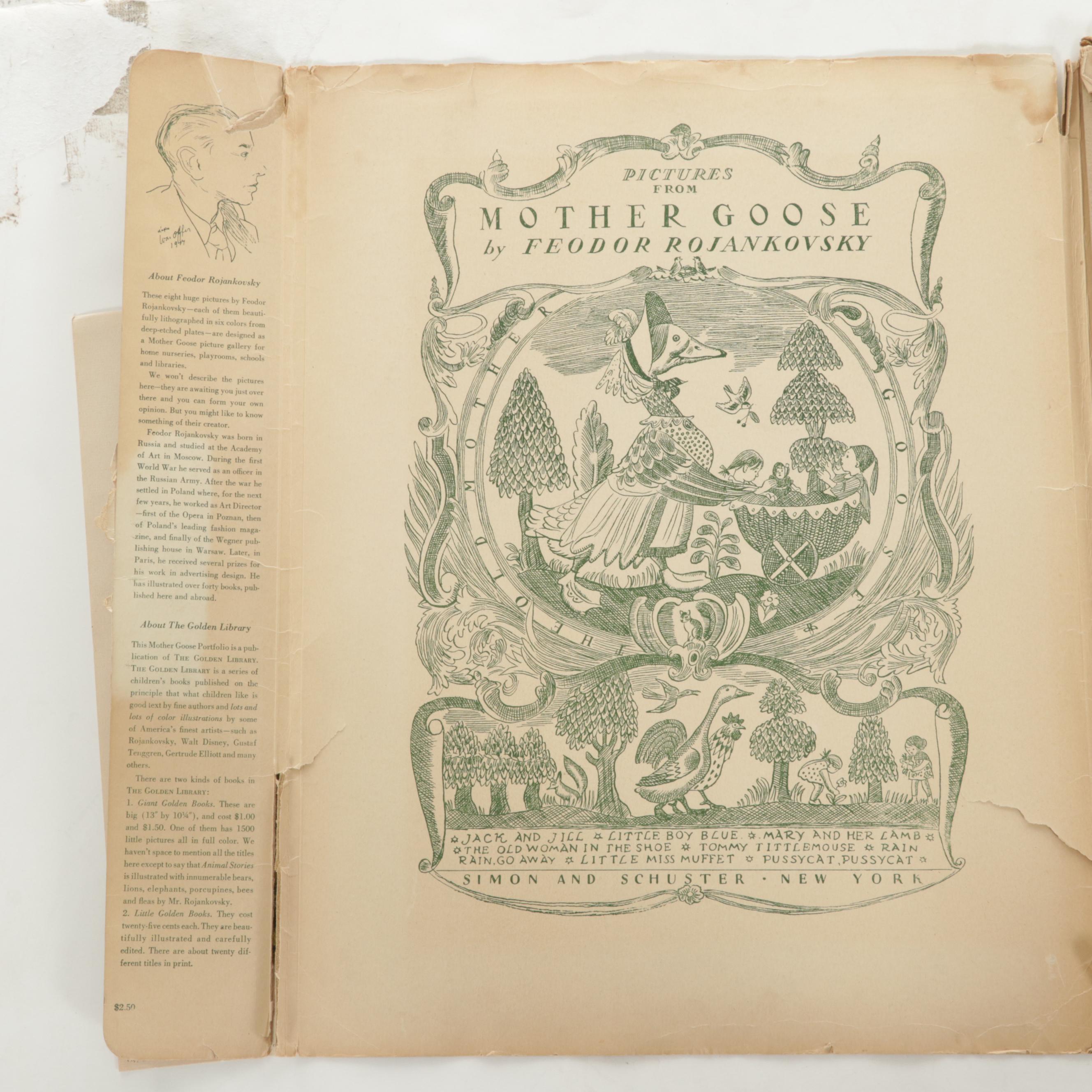 Feodor Rojankovsky Lithographs from "Pictures From Mother Goose," 1945 ...