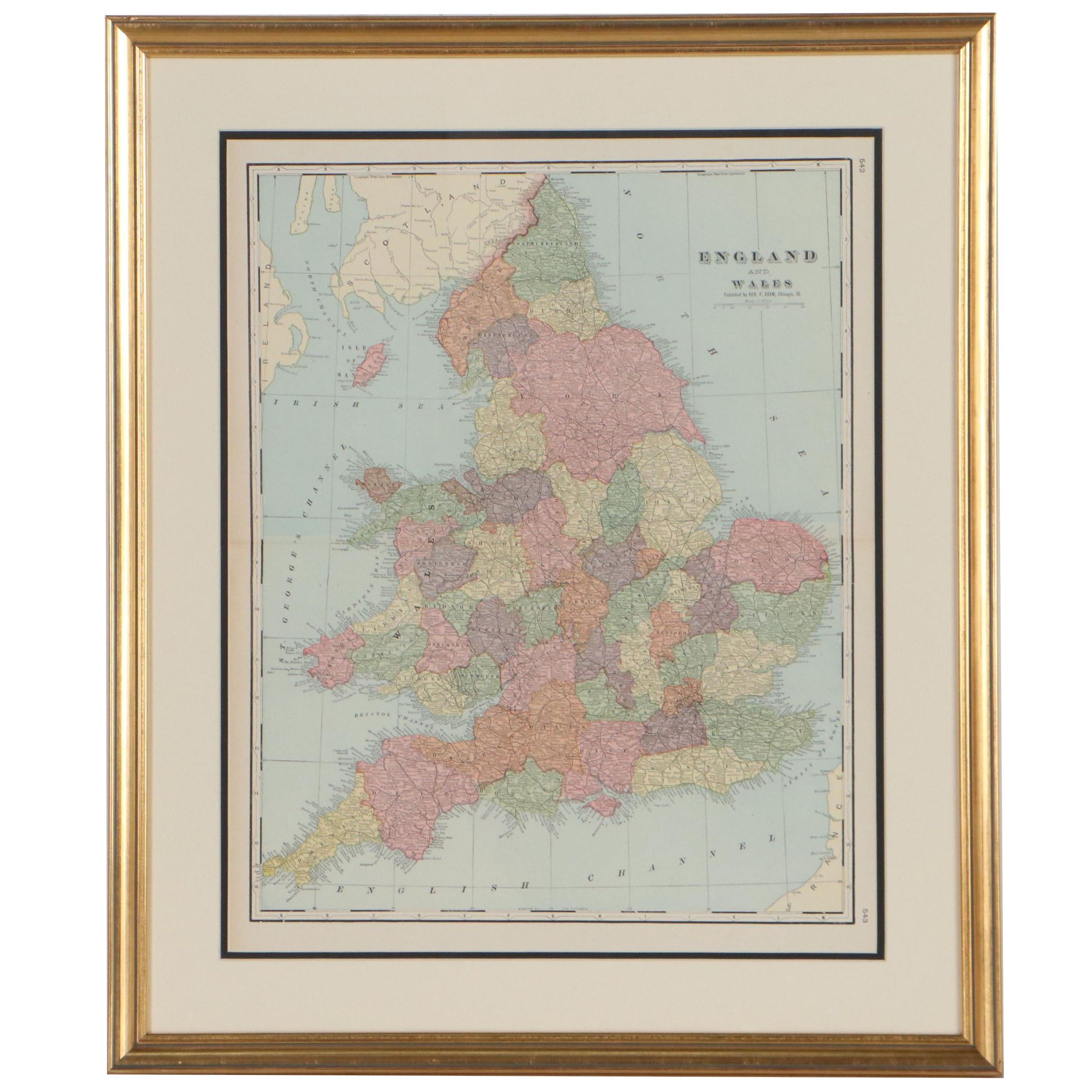 George Cram Map of England and Wales, Early 20th Century | EBTH