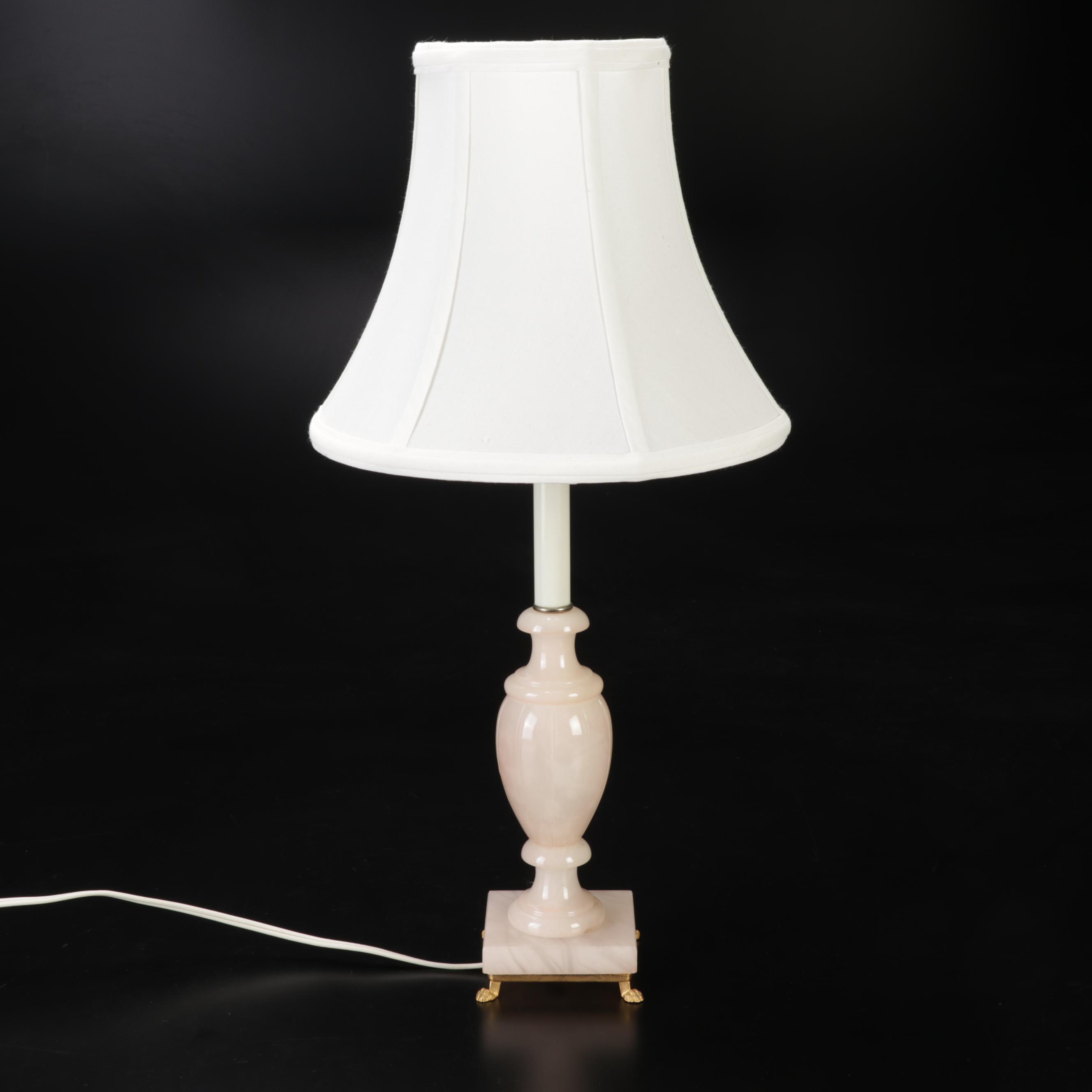 Italian Pink Alabaster Boudoir Lamp | EBTH