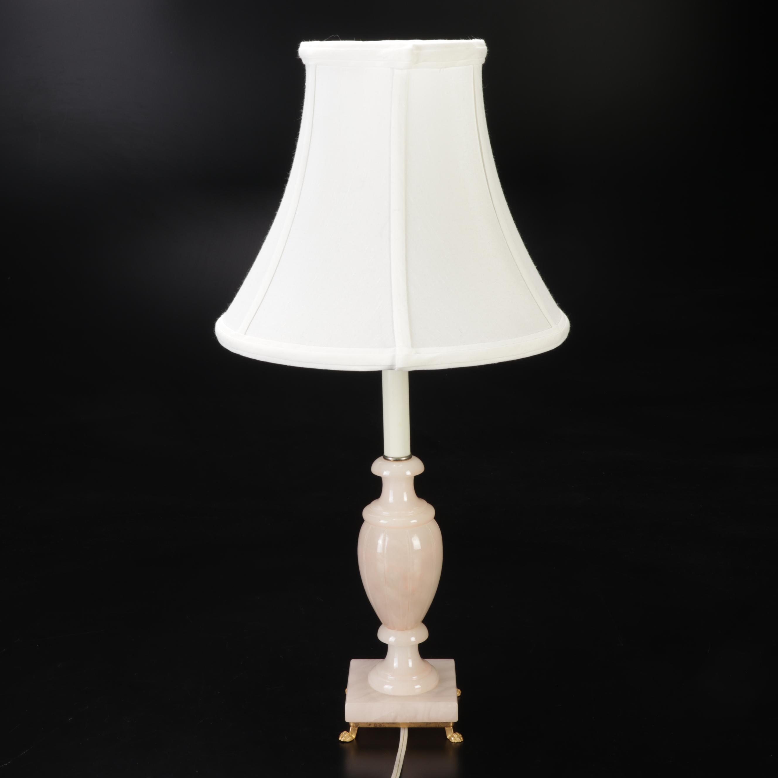 Italian Pink Alabaster Boudoir Lamp | EBTH