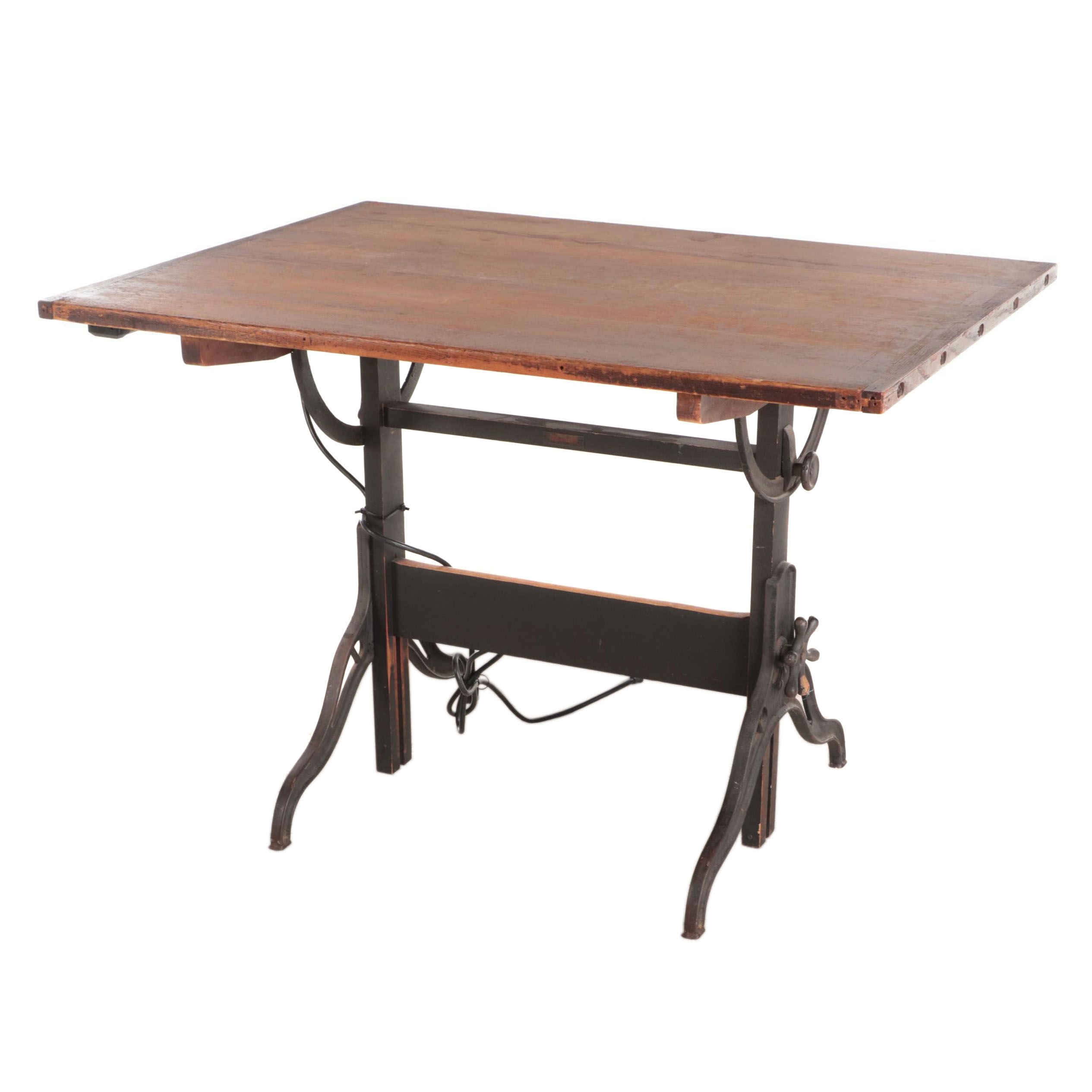 Hamilton Mfg. Co., Drafting Table with Electric Supply | EBTH
